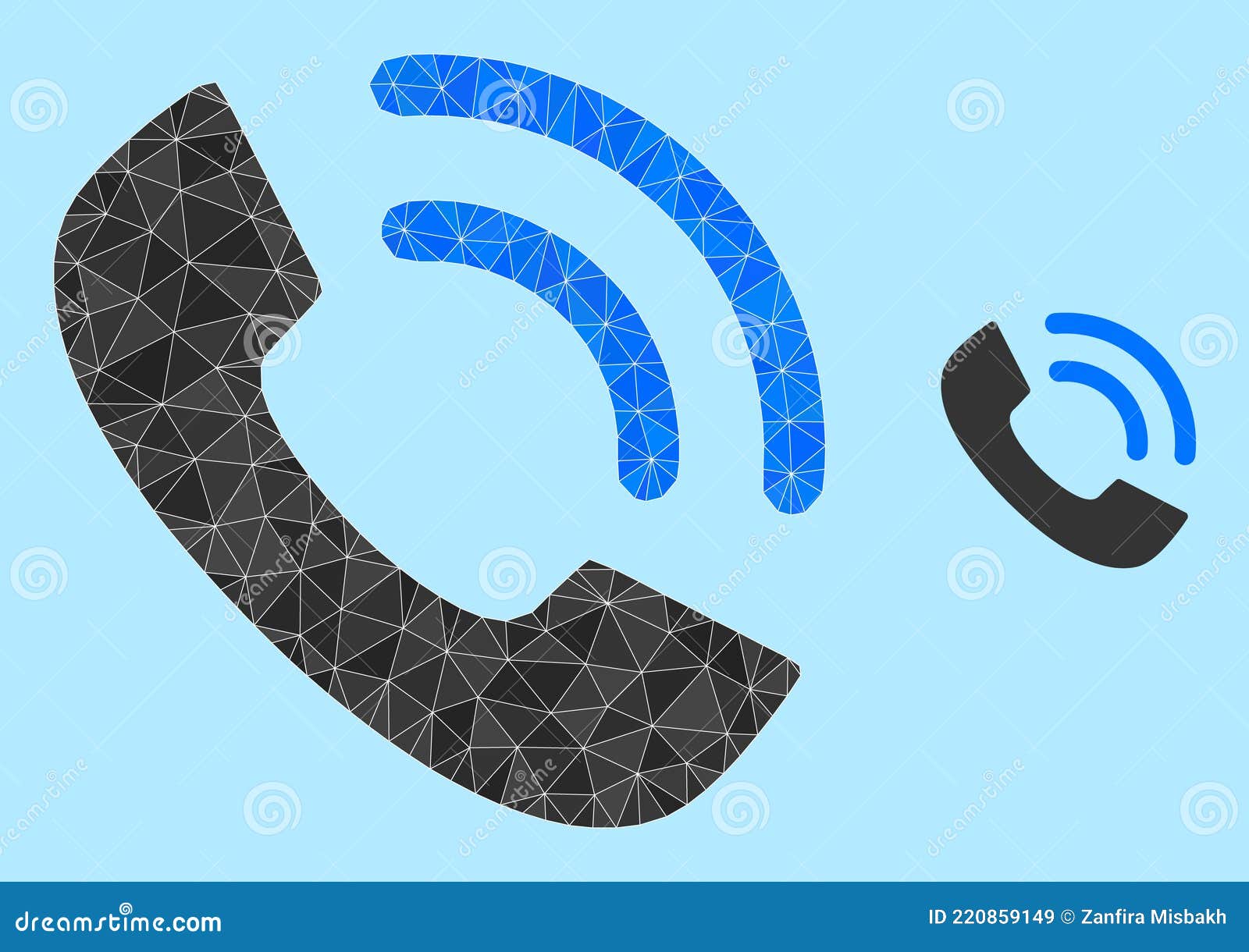 Vector Triangle Filled Phone Ring Icon Stock Vector - Illustration of ...