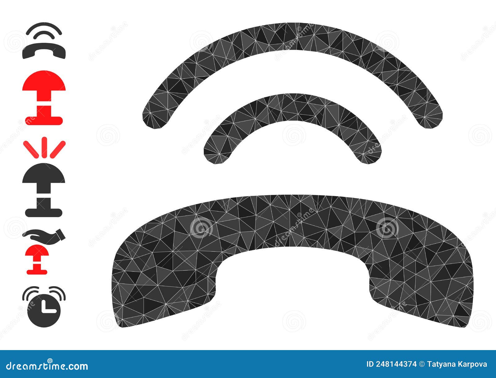 Vector Triangle Filled Phone Ring Icon and Similar Icons Stock Vector ...