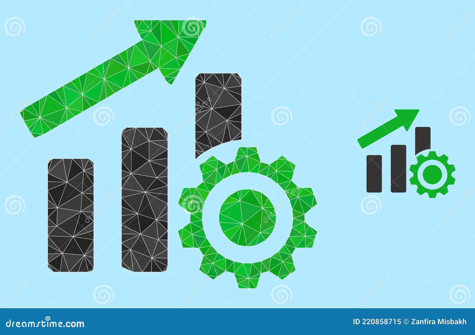 Vector Triangle Filled Progress Chart Settings Icon Stock Vector ...