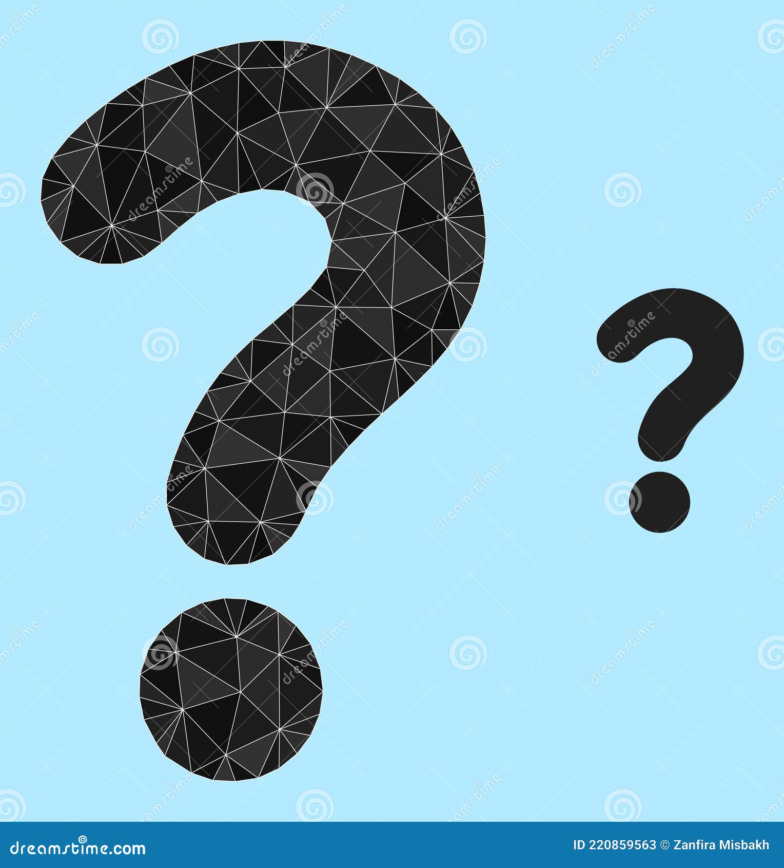 Vector Triangle Filled Question Mark Icon Stock Vector - Illustration ...