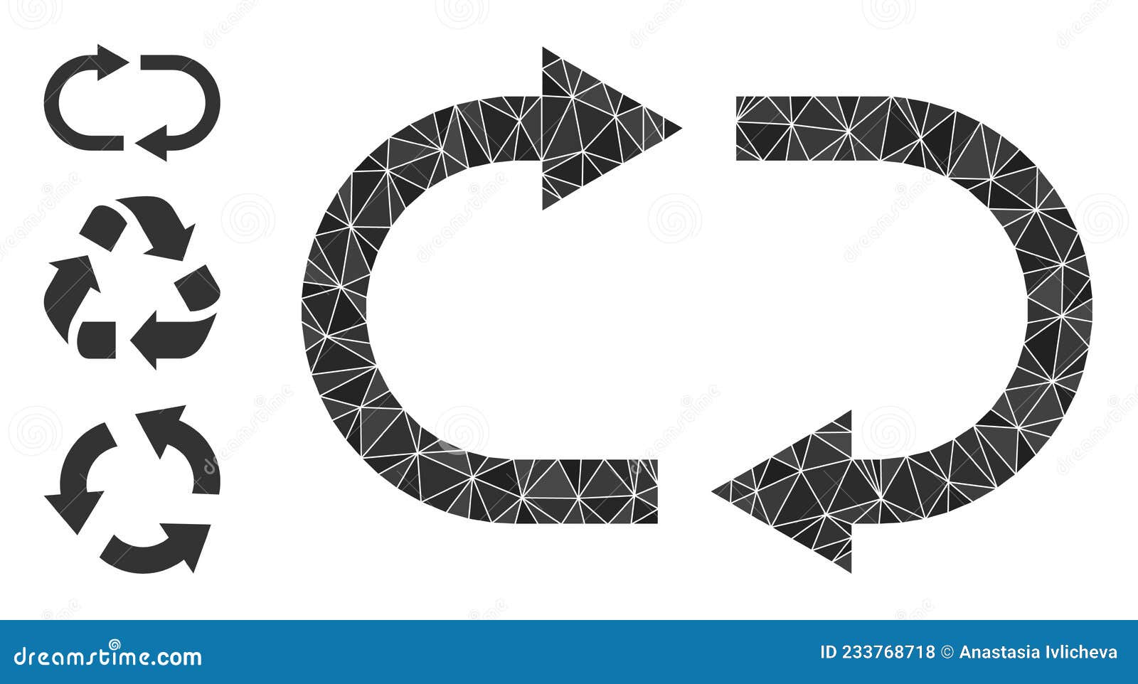 Vector Triangle Filled Recycle Icon and Other Icons Stock Vector ...
