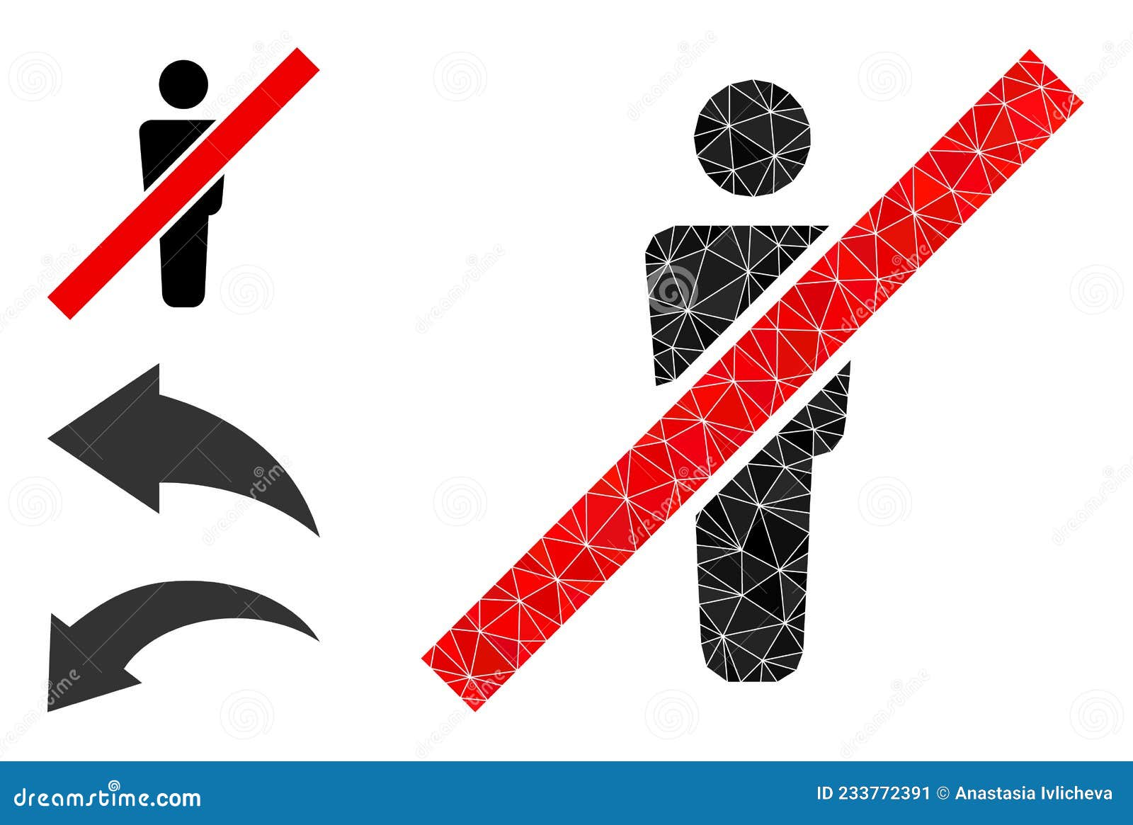 Vector Triangle Filled Remove Man Icon and Other Icons Stock Vector ...