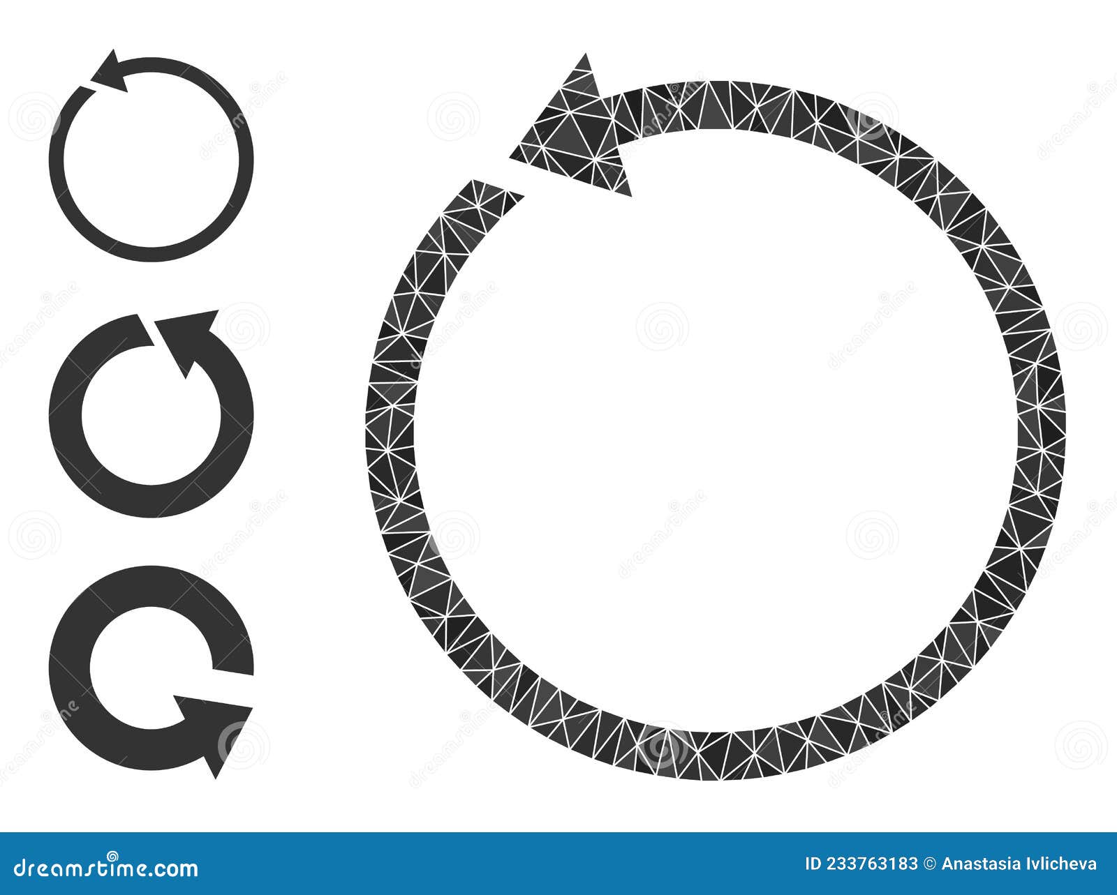 Vector Triangle Filled Rotate Ccw Icon and Other Icons Stock Vector ...