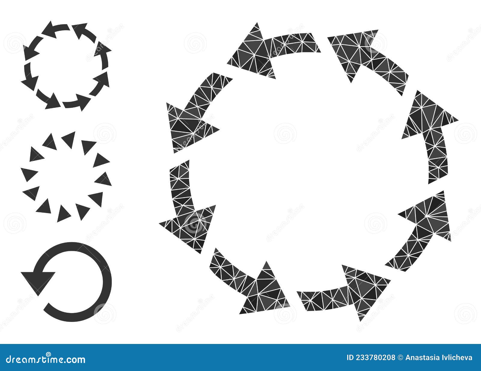 Vector Triangle Filled Rotate Ccw Icon and Other Icons Stock Vector ...