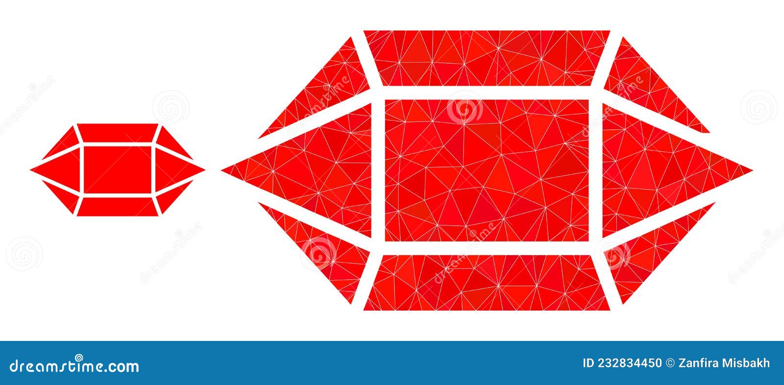 Vector Triangle Filled Ruby Crystal Icon Stock Vector - Illustration of ...