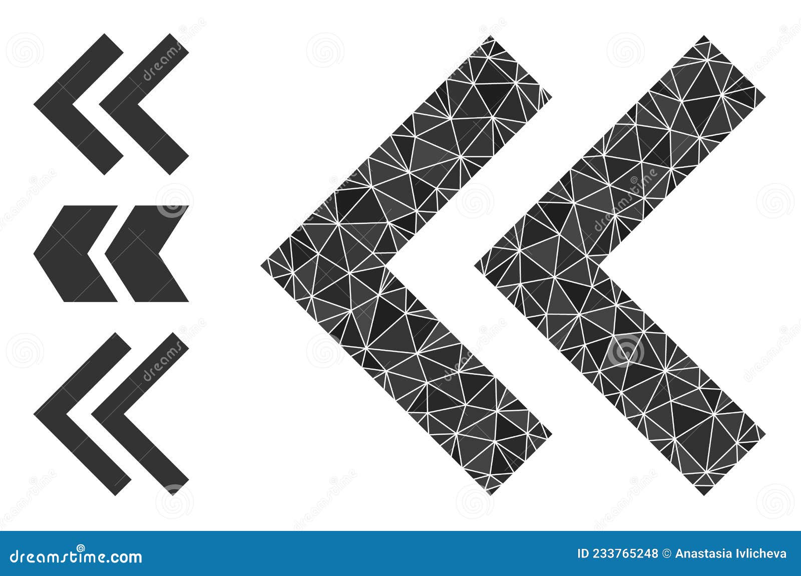 Vector Triangle Filled Shift Left Icon and Other Icons Stock Vector ...