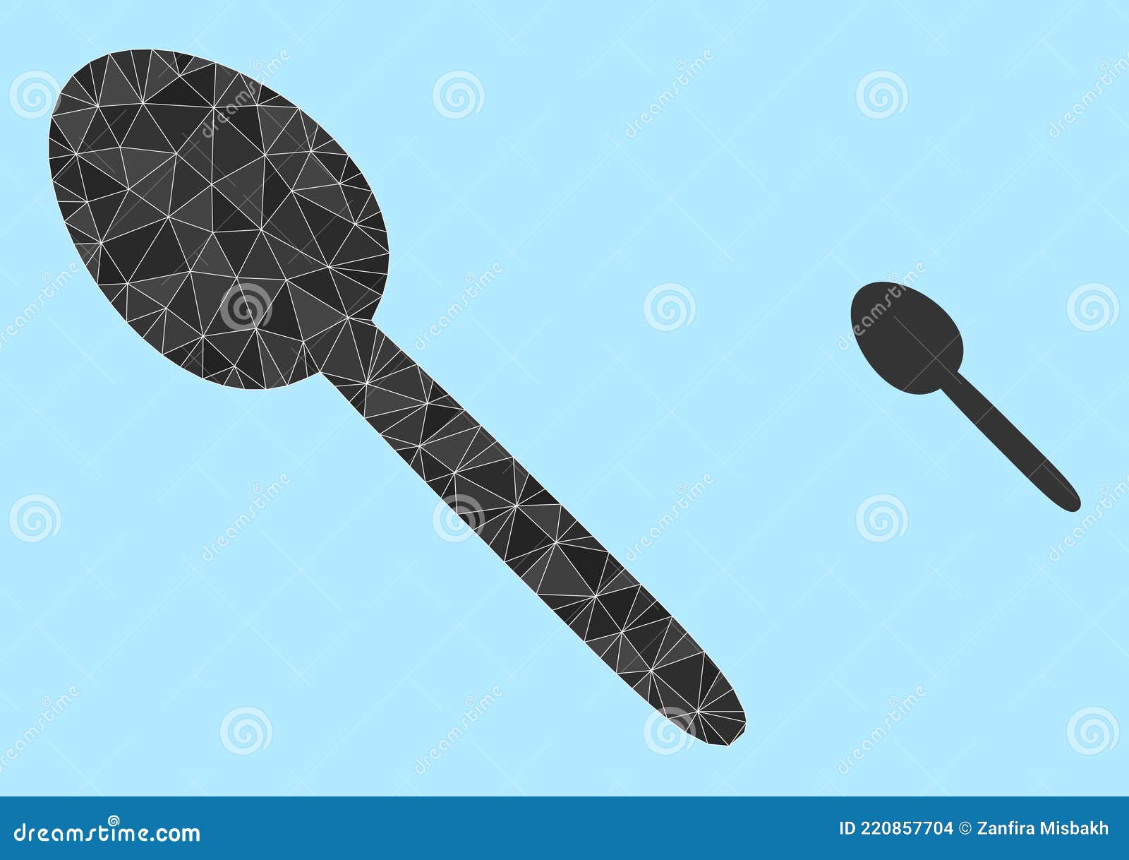 Vector Triangle Filled Spoon Icon Stock Vector - Illustration of ...