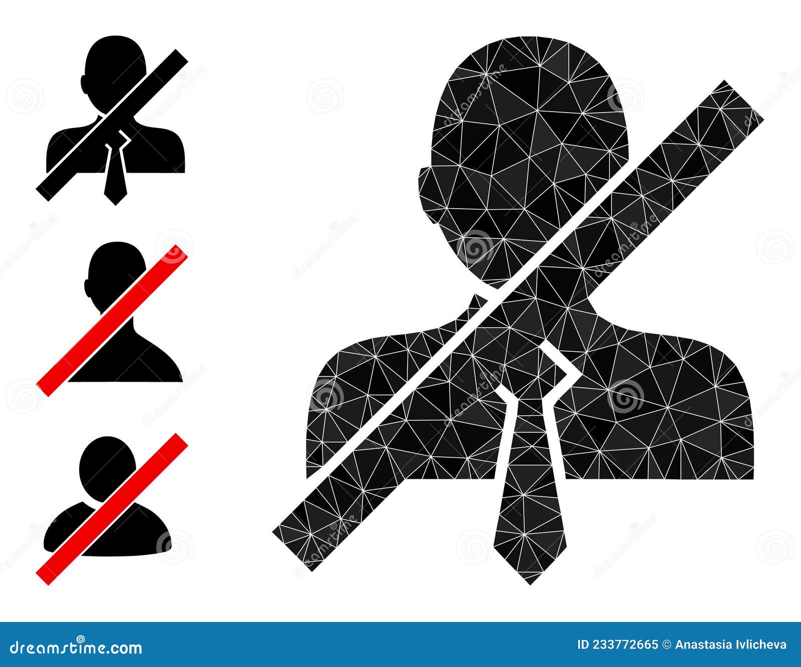 Vector Triangle Filled Stop Gentleman Icon with Similar Icons Stock ...
