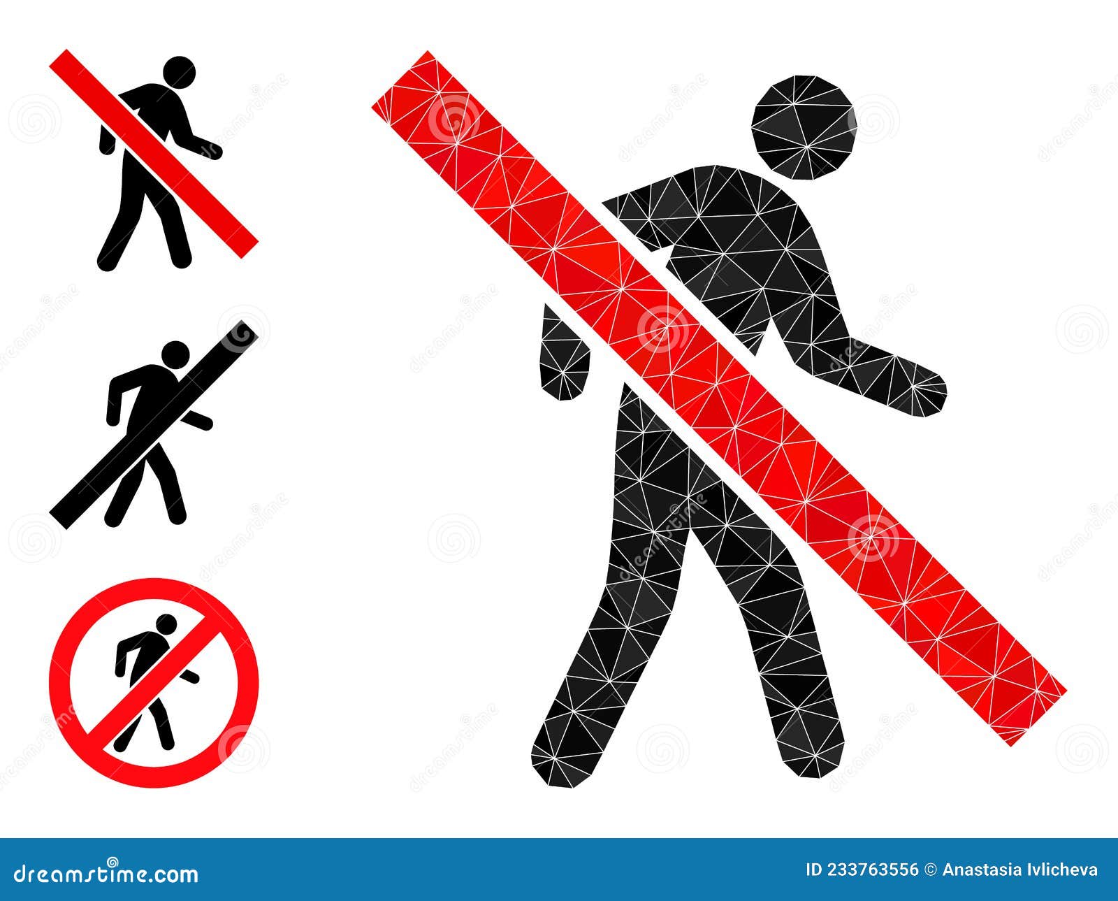 Vector Triangle Filled Stop Walking Pedestrian Icon and Similar Icons ...