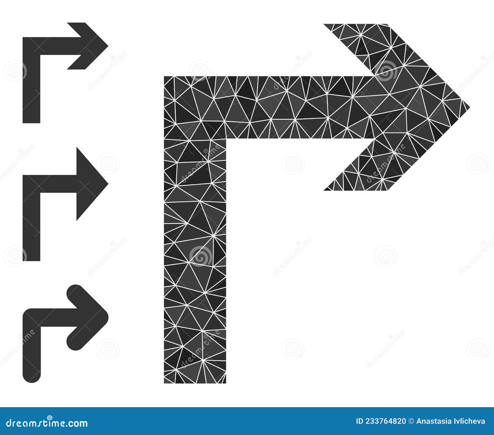 Vector Triangle Filled Turn Right Icon and Similar Icons Stock Vector ...