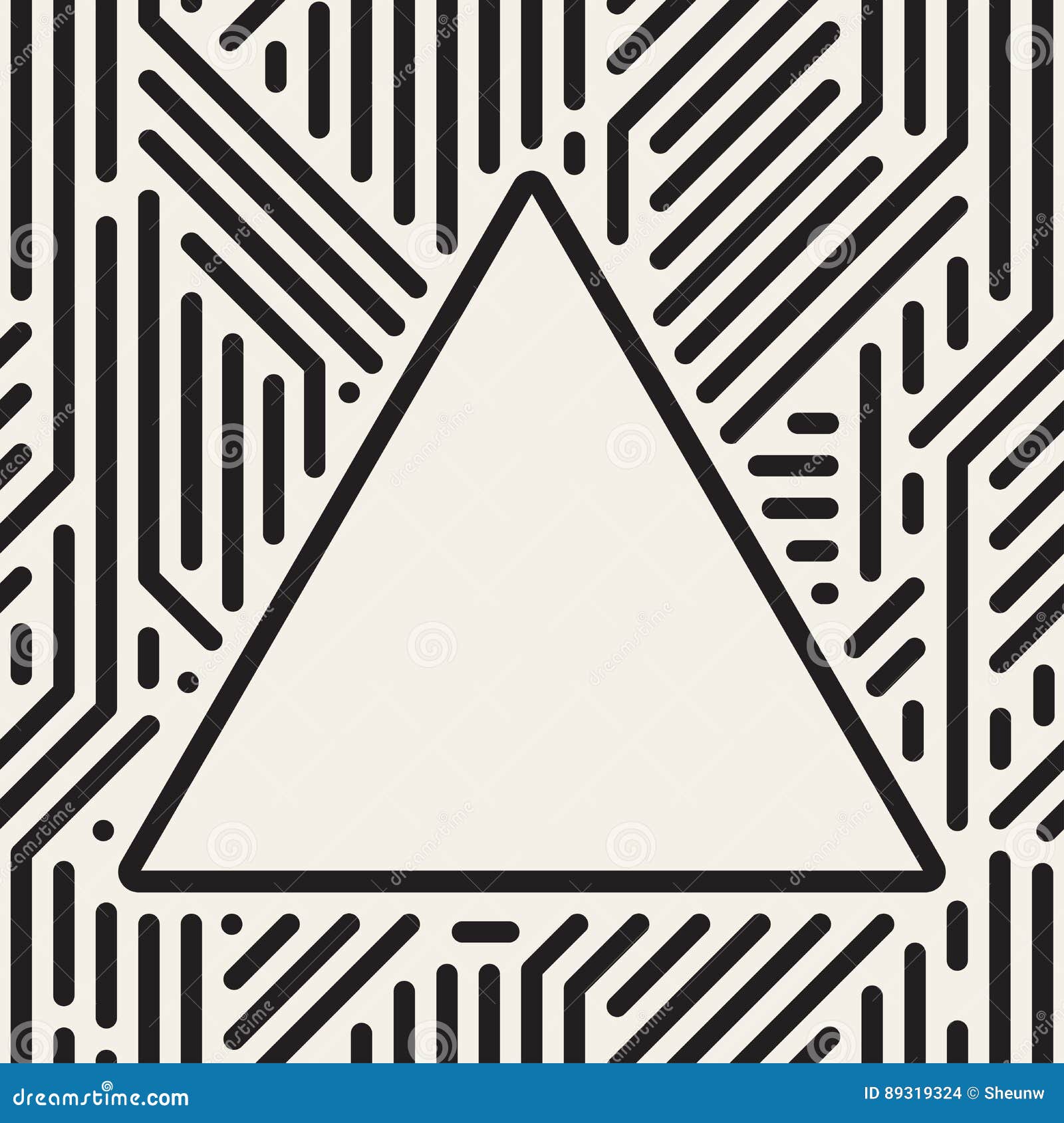 Vector Triangle Frame. Geometric Seamless Pattern. Stock Vector ...