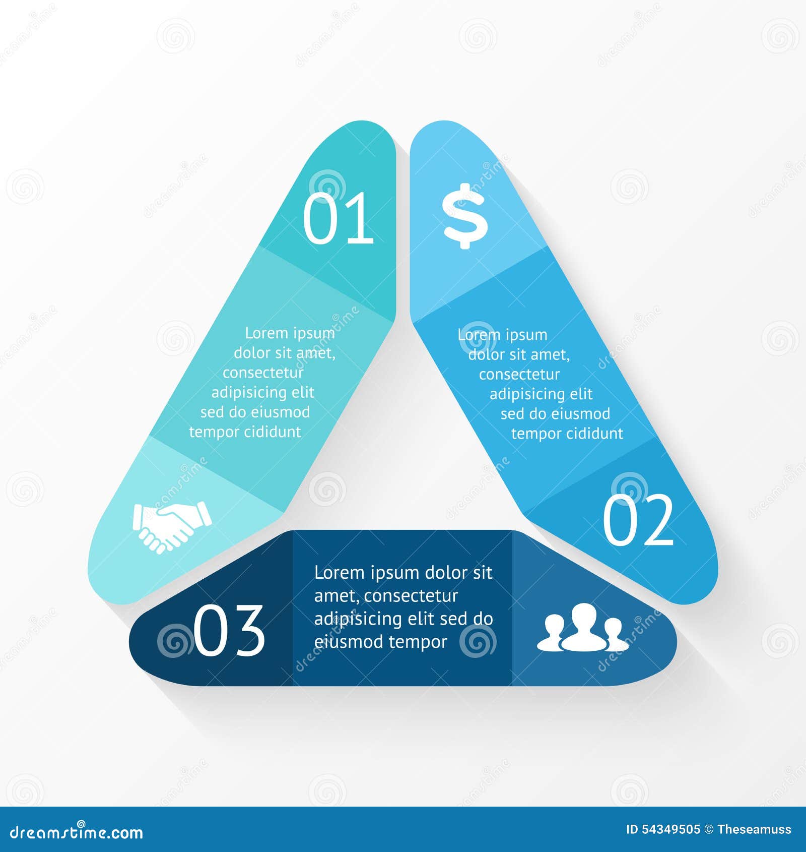 Vector Triangle Infographic. Template for Cycle Stock Vector ...