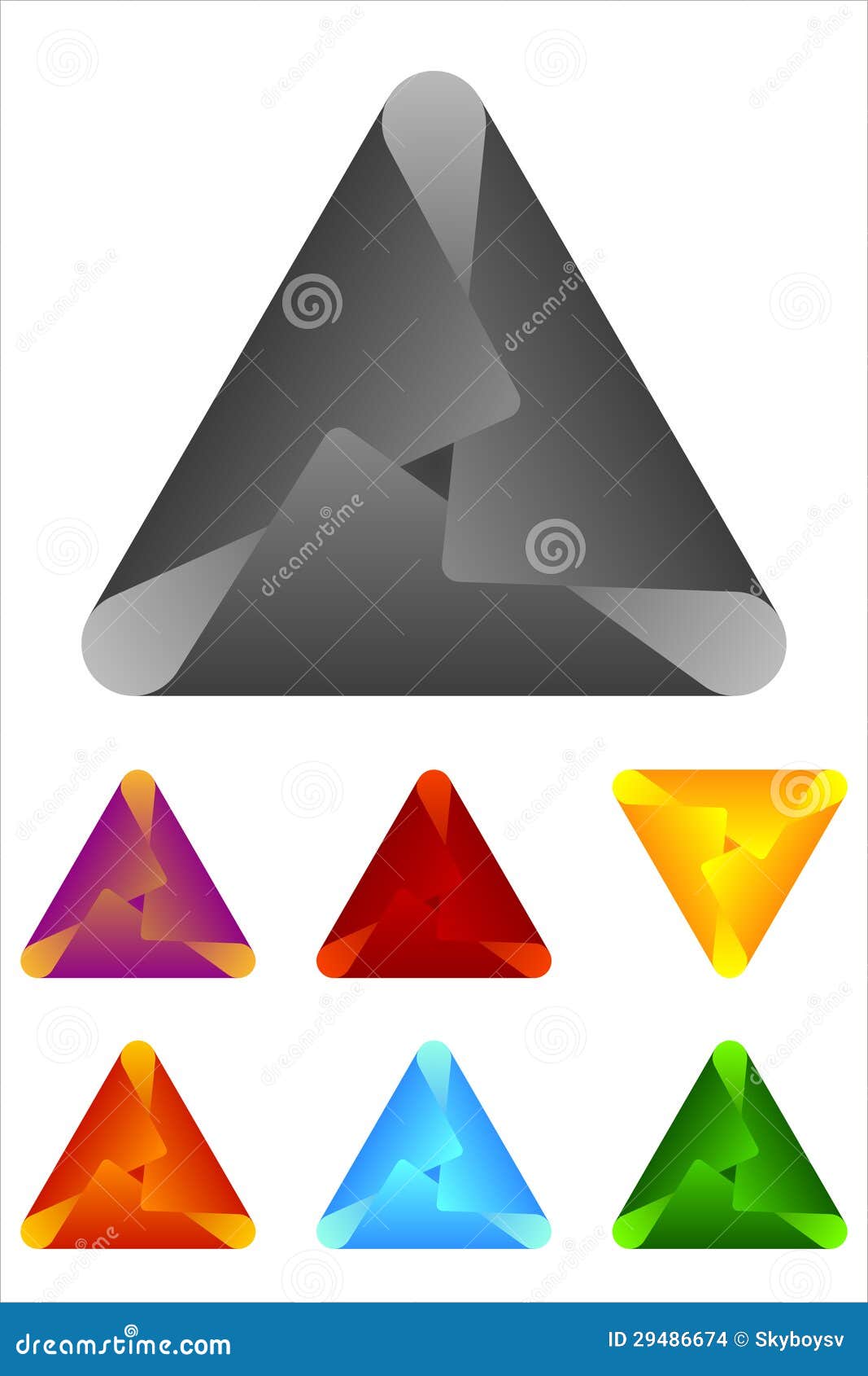 Vector Triangle Logo Element. Stock Vector - Illustration of division ...