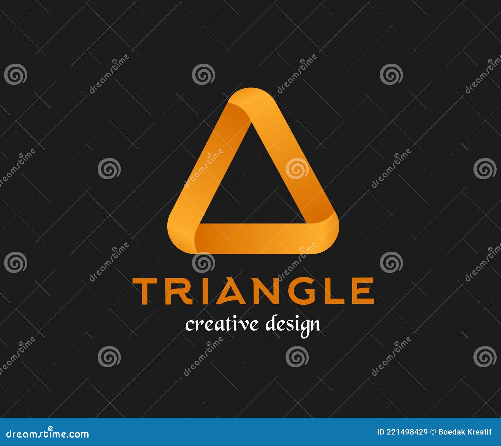 Vector Triangle Polygon Shape, Modern Design with Twisted Illusion and ...