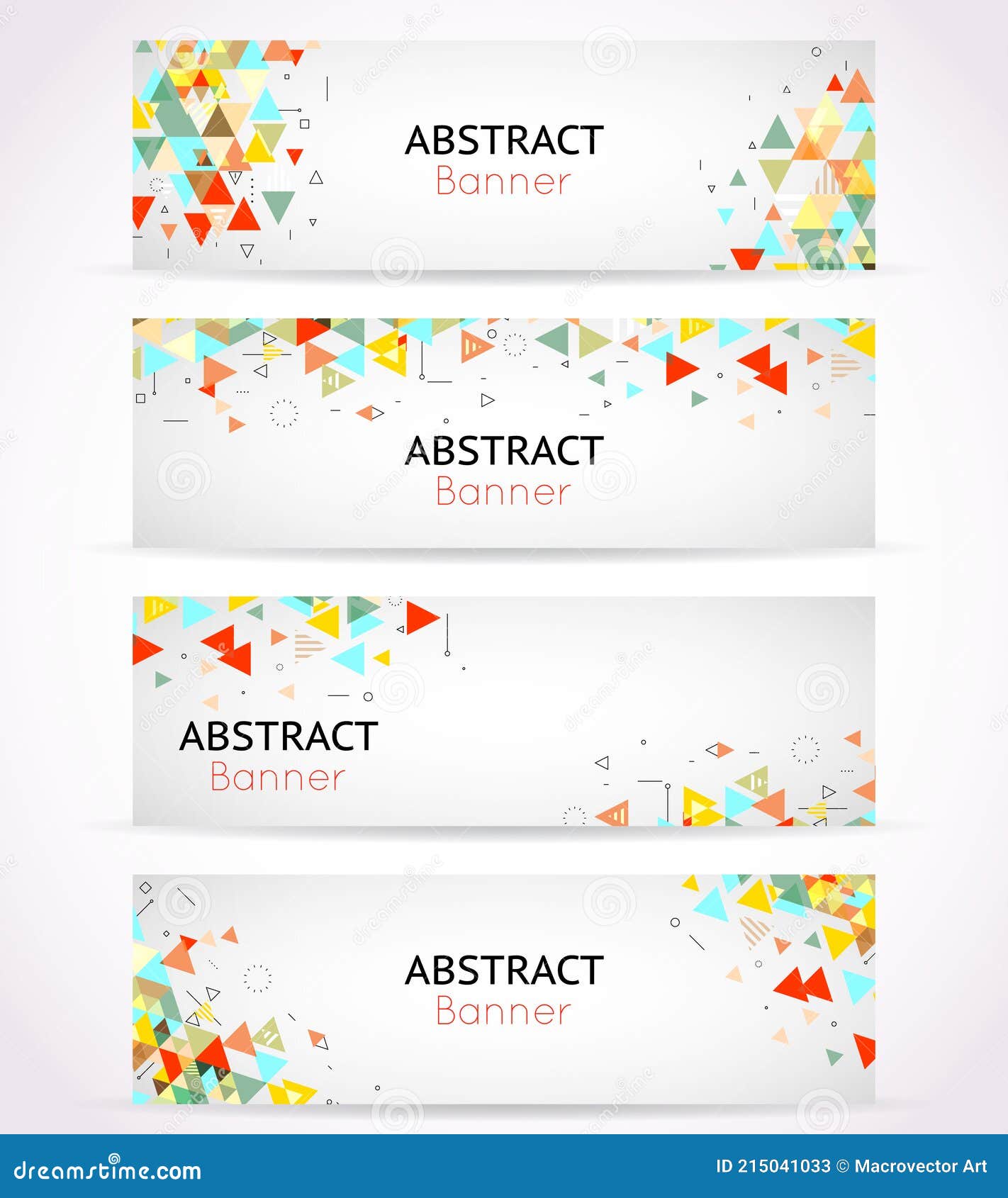 Vector Triangle Polygonal Banners or Abstract Headers Stock Vector ...
