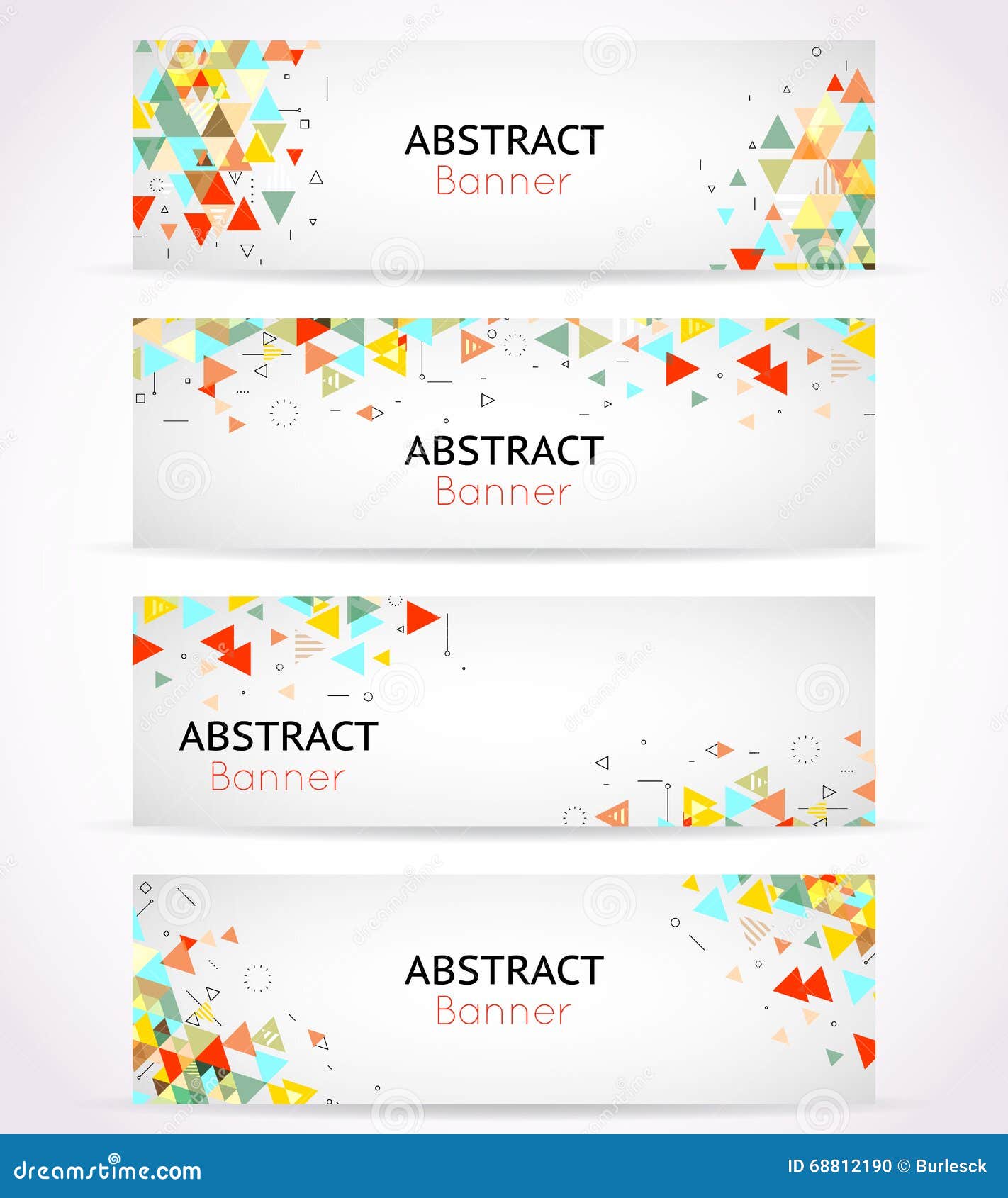 Vector Triangle Polygonal Banners or Abstract Headers Stock Vector ...