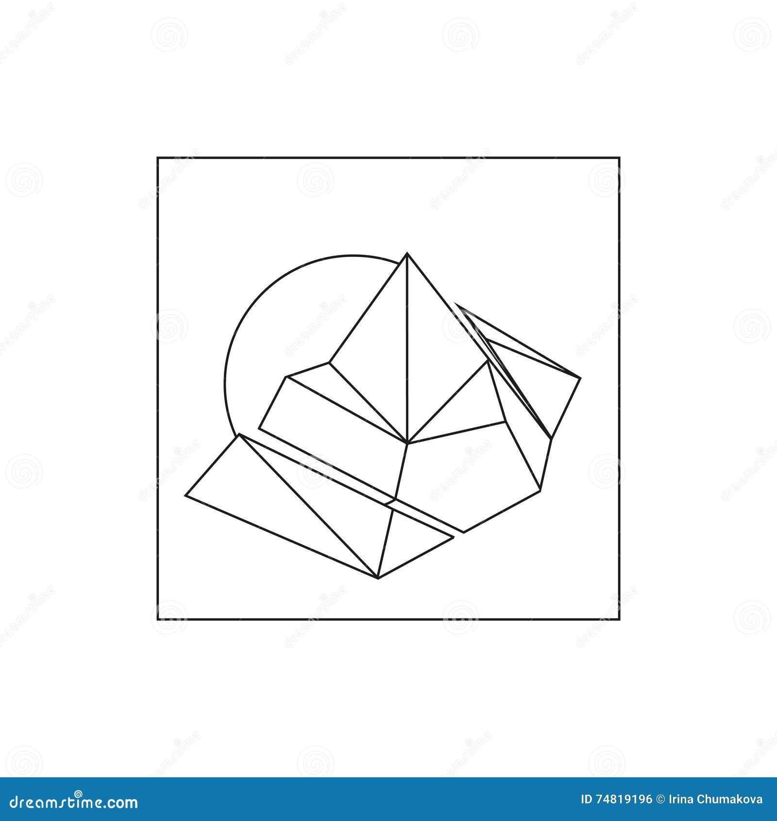 Vector Triangle Pyramid Backdrop. Stock Vector - Illustration of dark ...