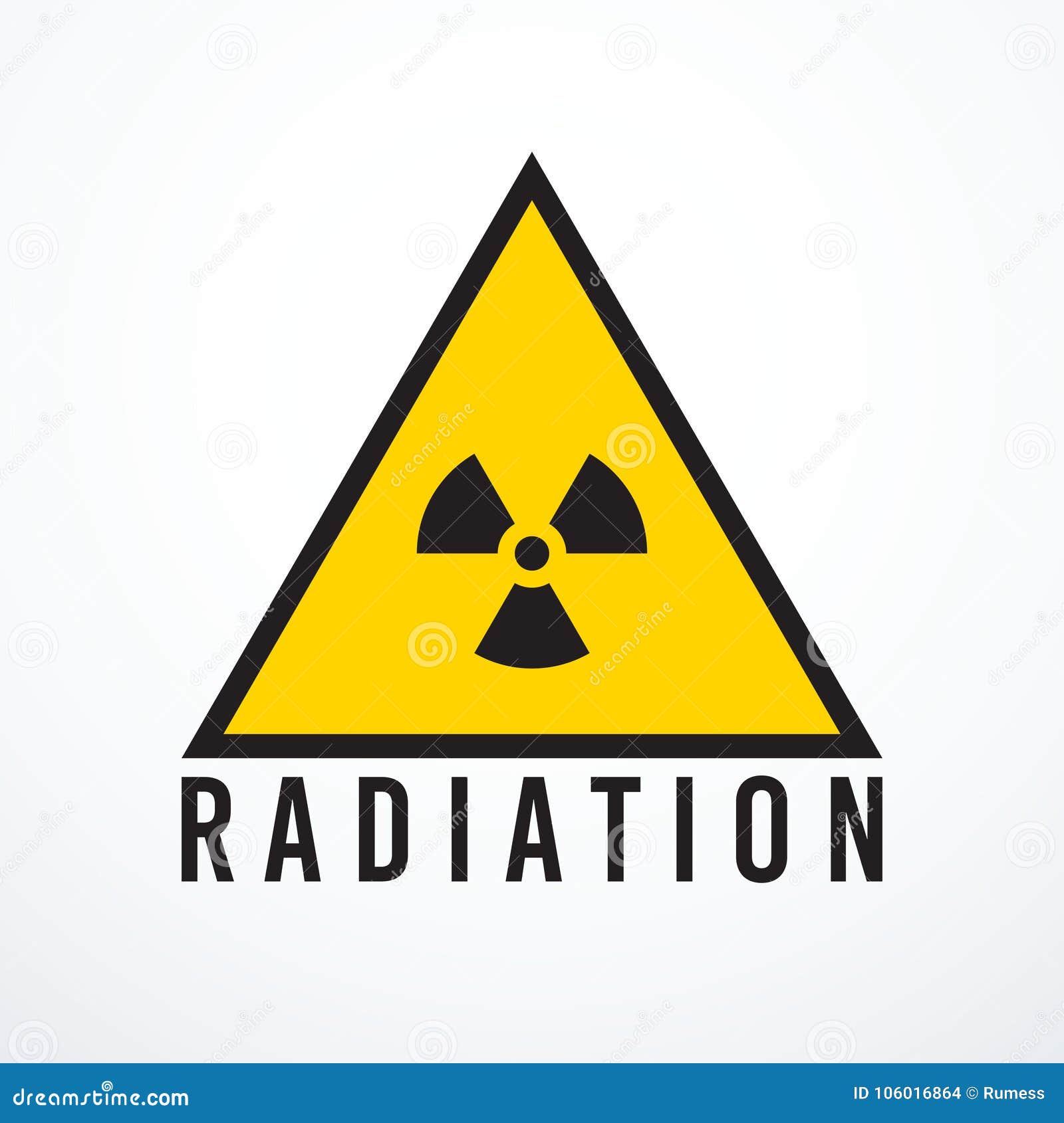 Vector Triangle Radiation Sign Isolated Stock Vector - Illustration of ...