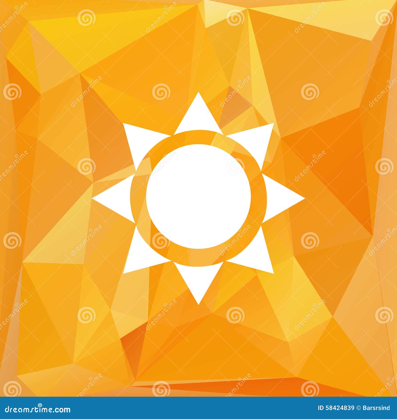Vector triangle sun stock illustration. Illustration of brick - 58424839
