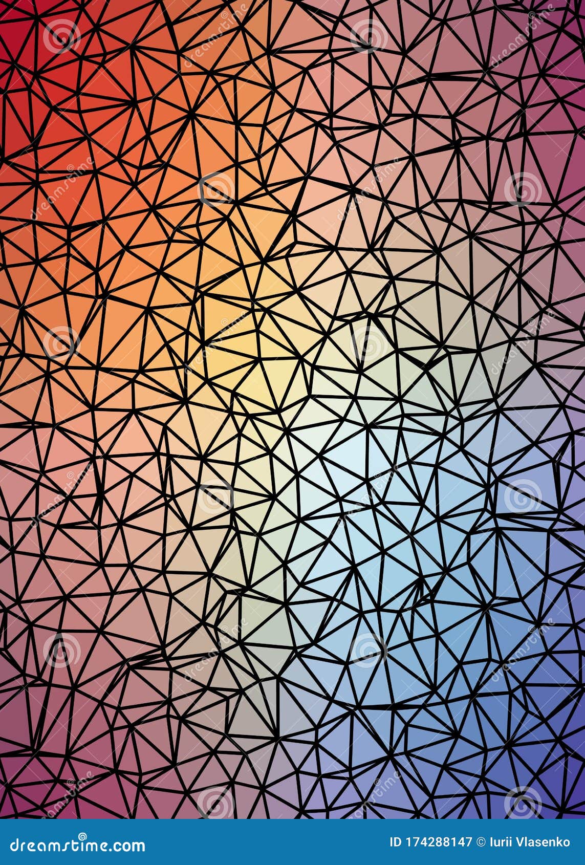 Abstract Low Polygon Gradient Generative Art Background Illustration Stock Vector - Illustration ...