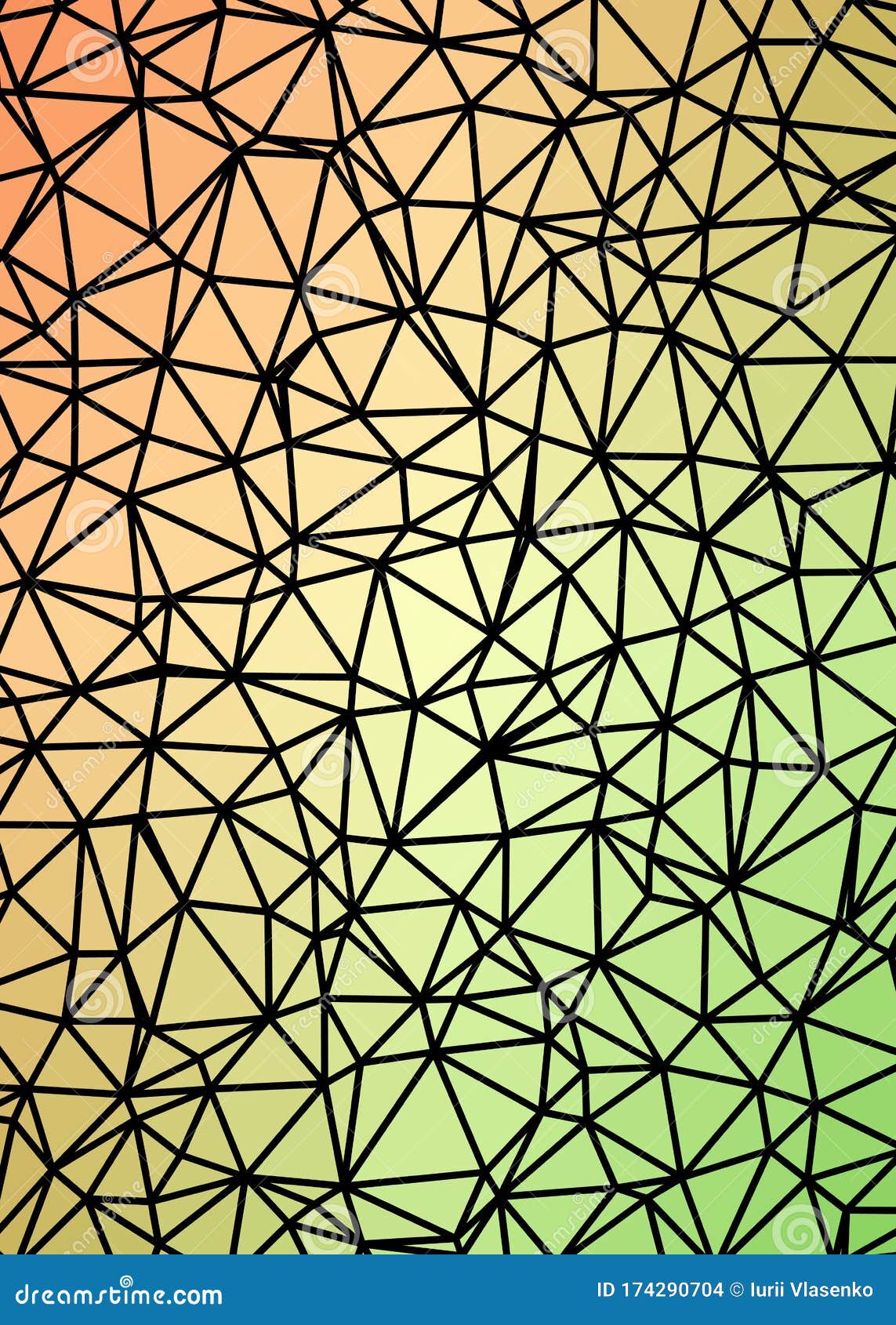 Abstract Low Polygon Gradient Generative Art Background Illustration ...