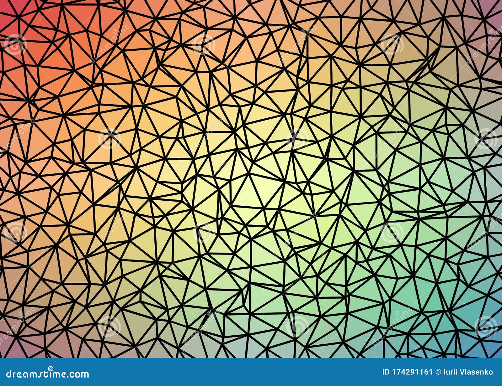 Abstract Low Polygon Gradient Generative Art Background Illustration ...
