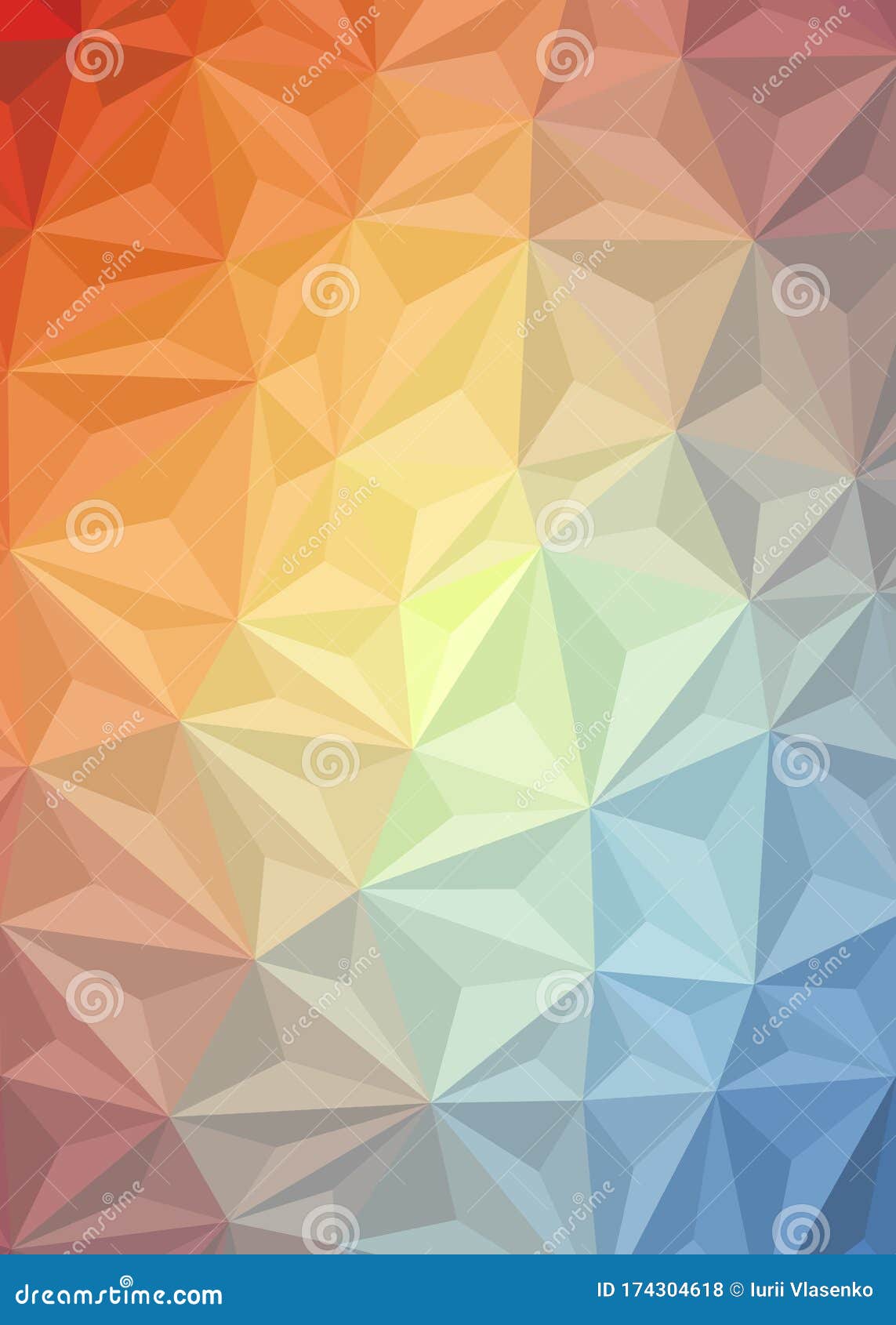 Abstract Low Polygon Gradient Generative Art Background Illustration ...