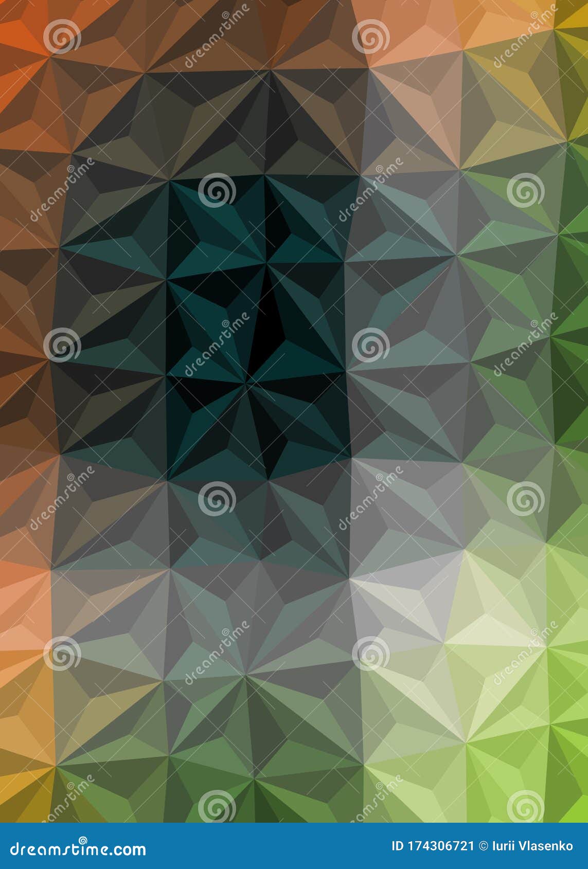 Abstract Low Polygon Gradient Generative Art Background Illustration ...