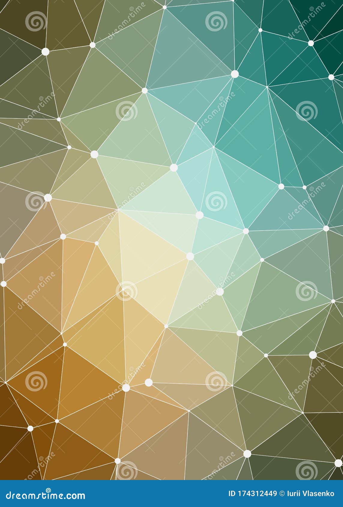 Abstract Low Polygon Gradient Generative Art Background Illustration ...