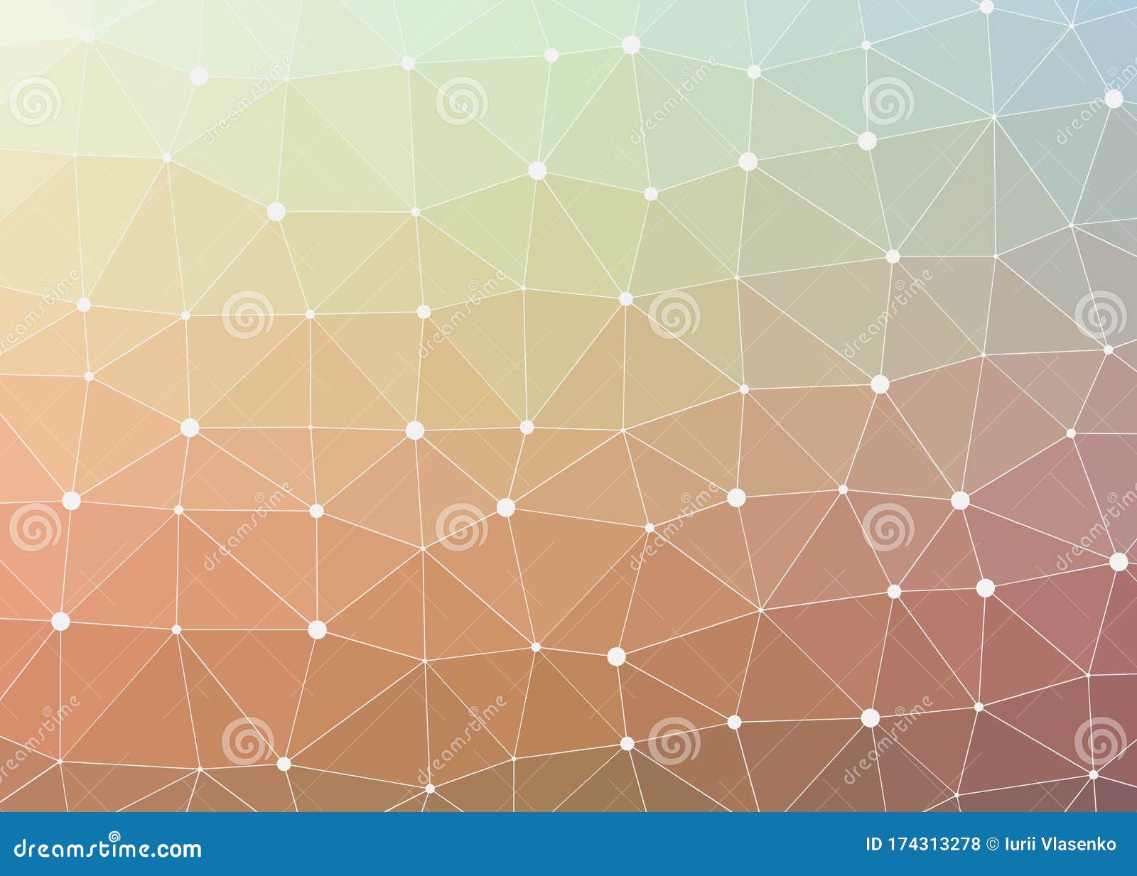Abstract Low Polygon Gradient Generative Art Background Illustration ...