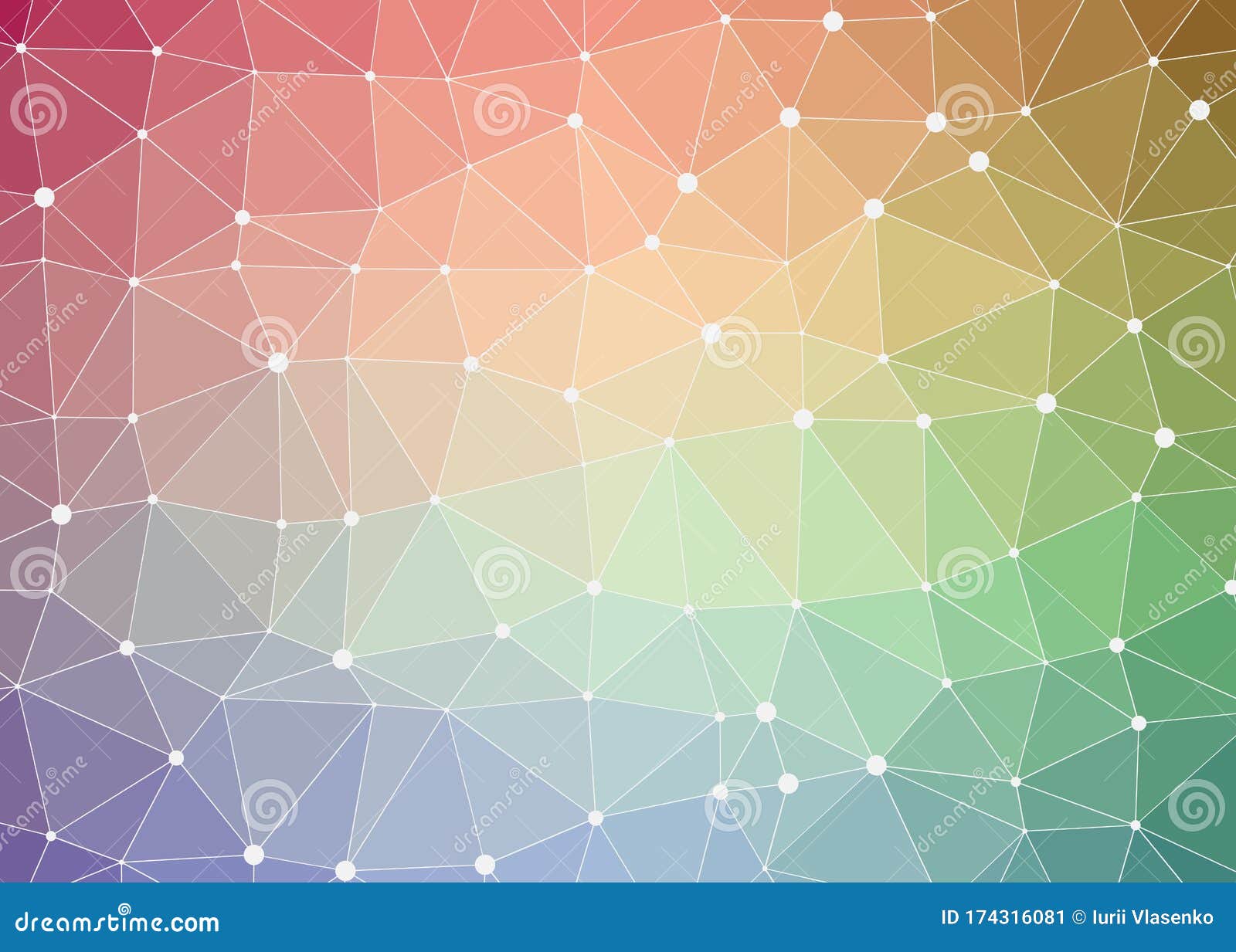 Abstract Low Polygon Gradient Generative Art Background Illustration ...