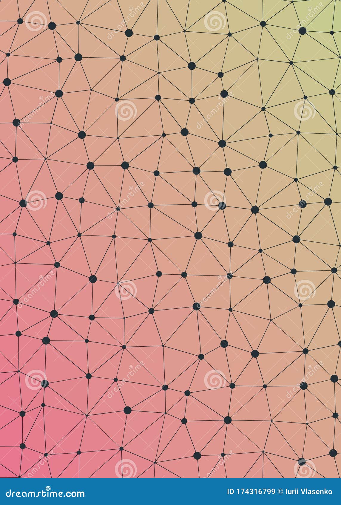 Abstract Low Polygon Gradient Generative Art Background Illustration ...