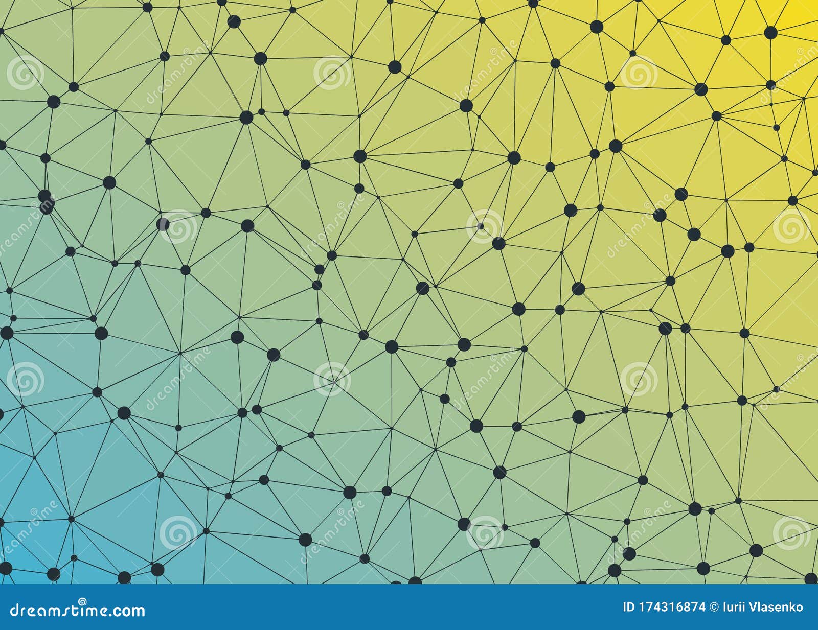 Abstract Low Polygon Gradient Generative Art Background Illustration ...