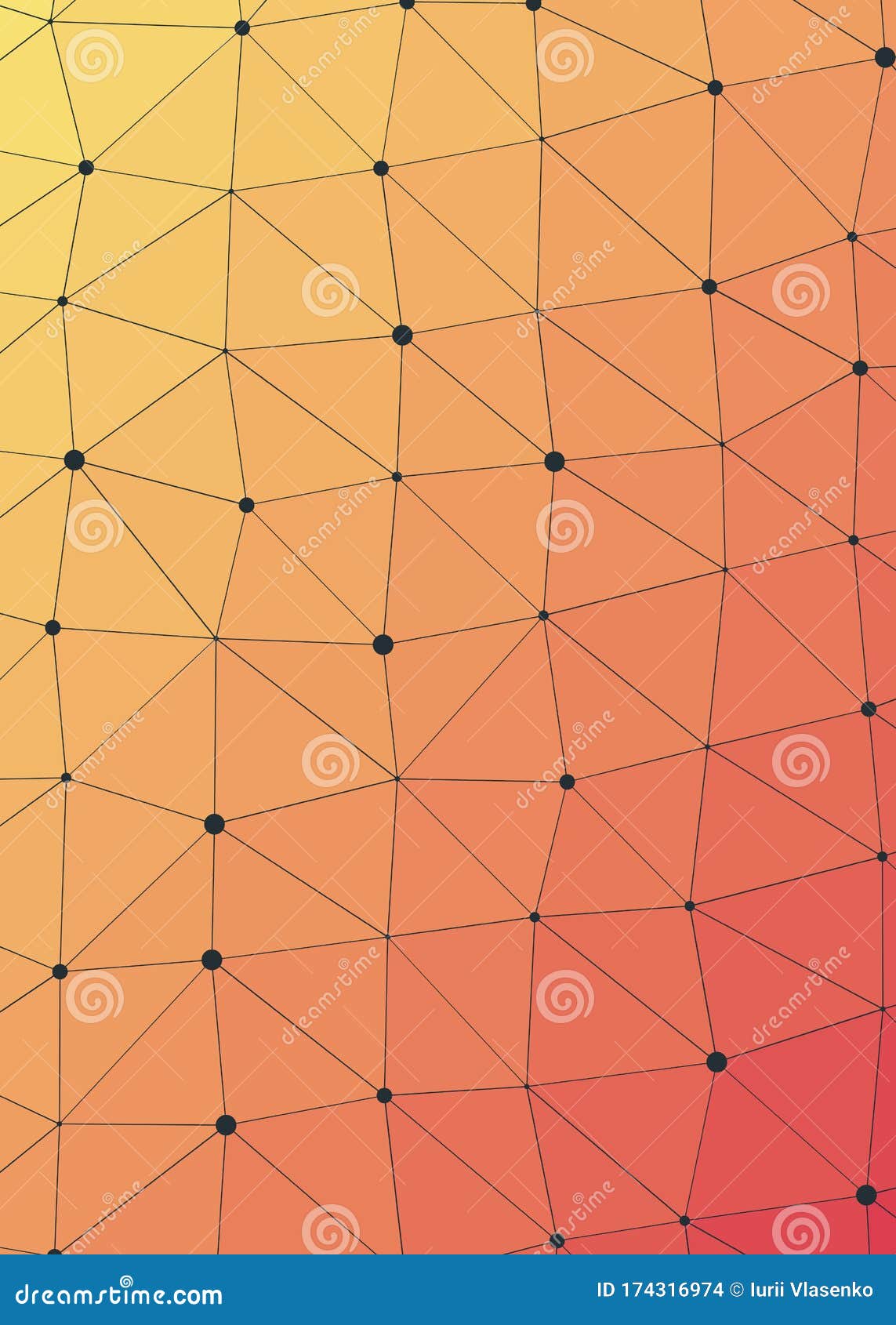 Abstract Low Polygon Gradient Generative Art Background Illustration ...