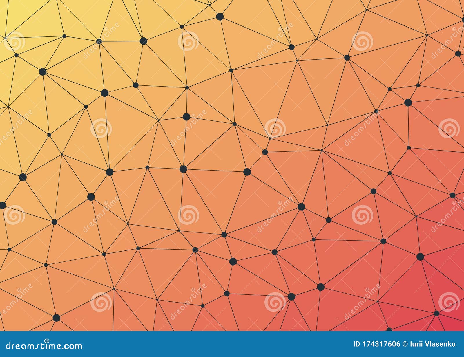 Abstract Low Polygon Gradient Generative Art Background Illustration ...