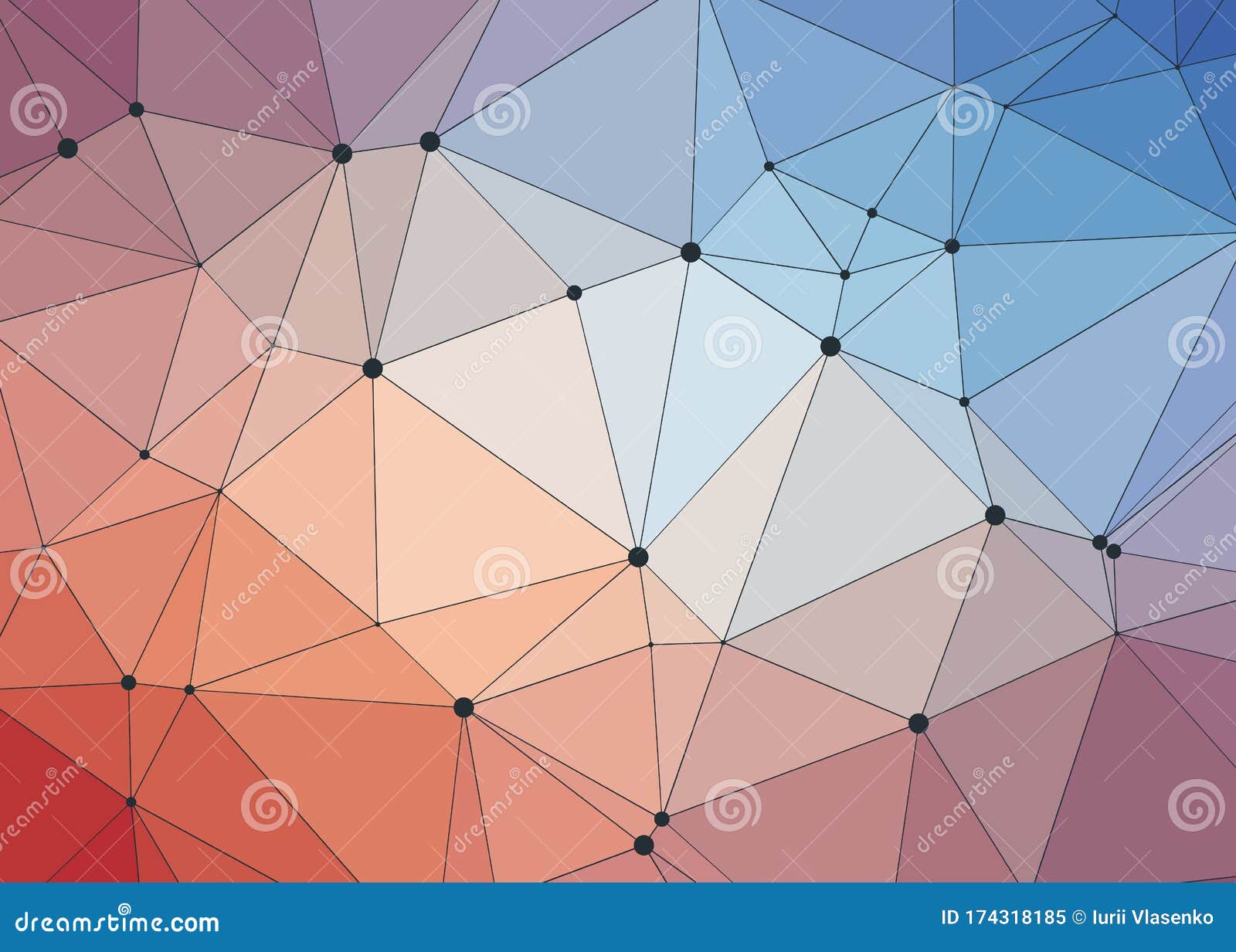 Abstract Low Polygon Gradient Generative Art Background Illustration ...