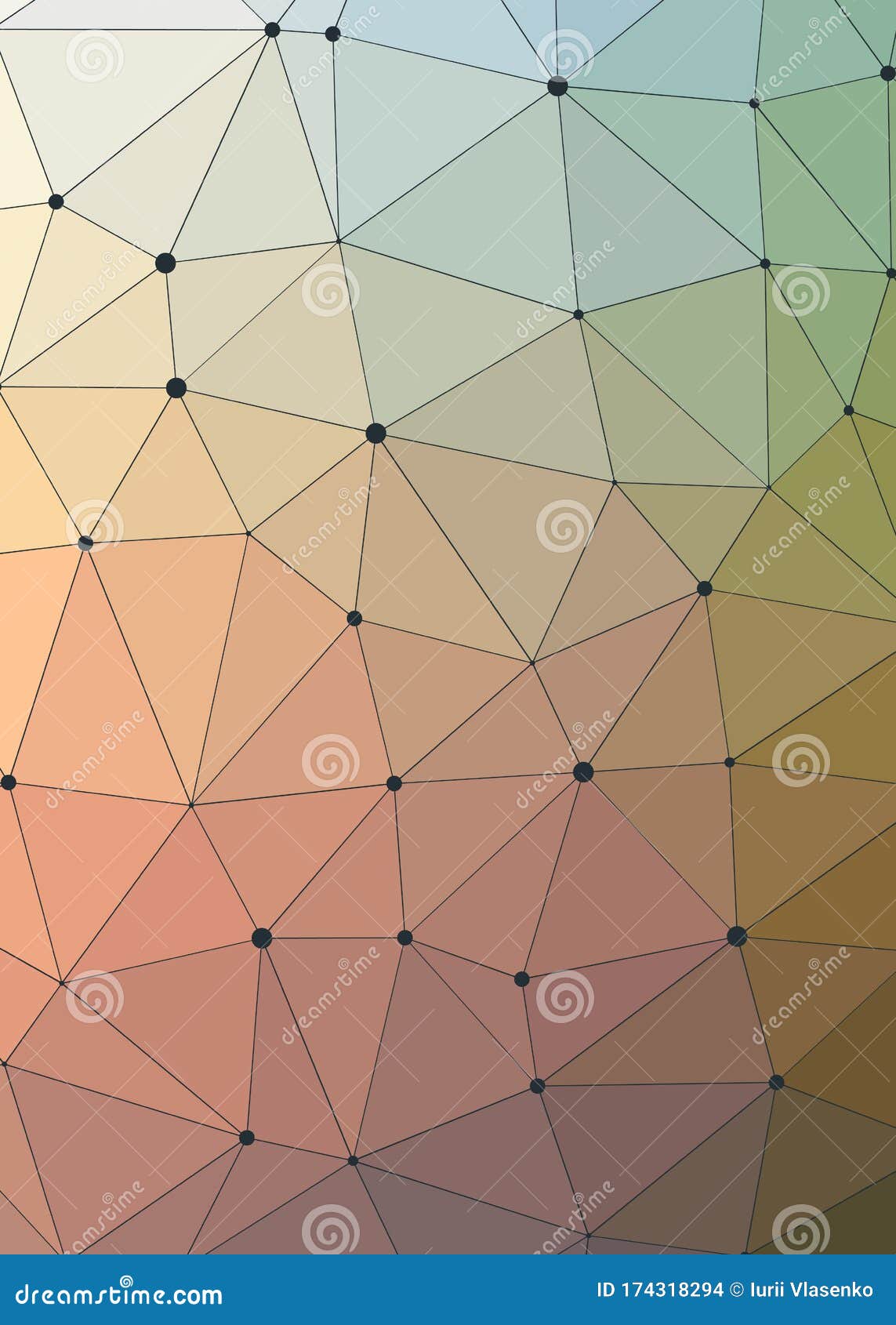 Abstract Low Polygon Gradient Generative Art Background Illustration ...