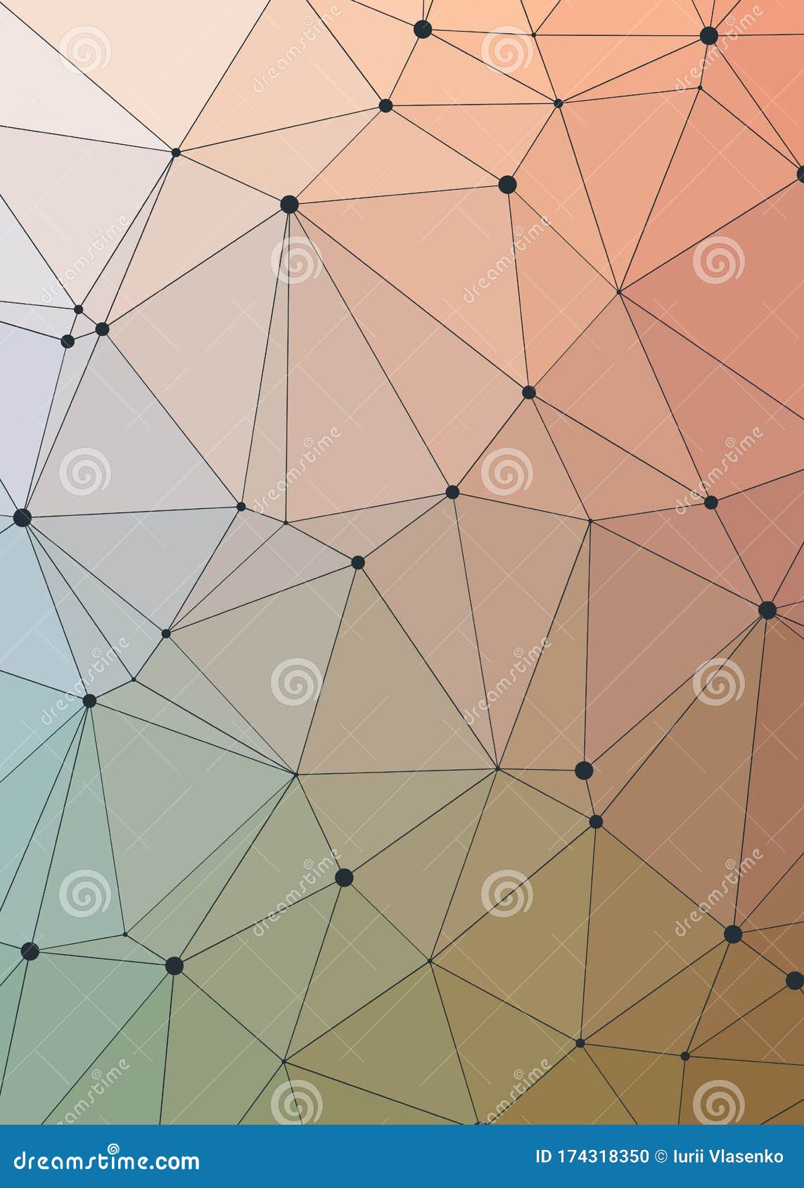 Abstract Low Polygon Gradient Generative Art Background Illustration ...