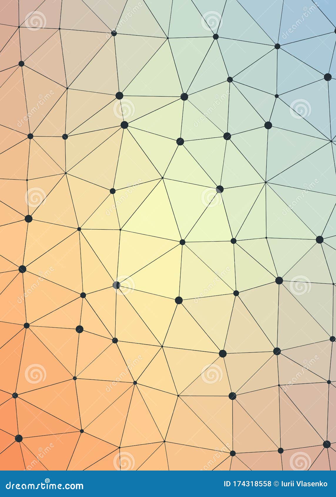 Abstract Low Polygon Gradient Generative Art Background Illustration Stock Vector - Illustration ...