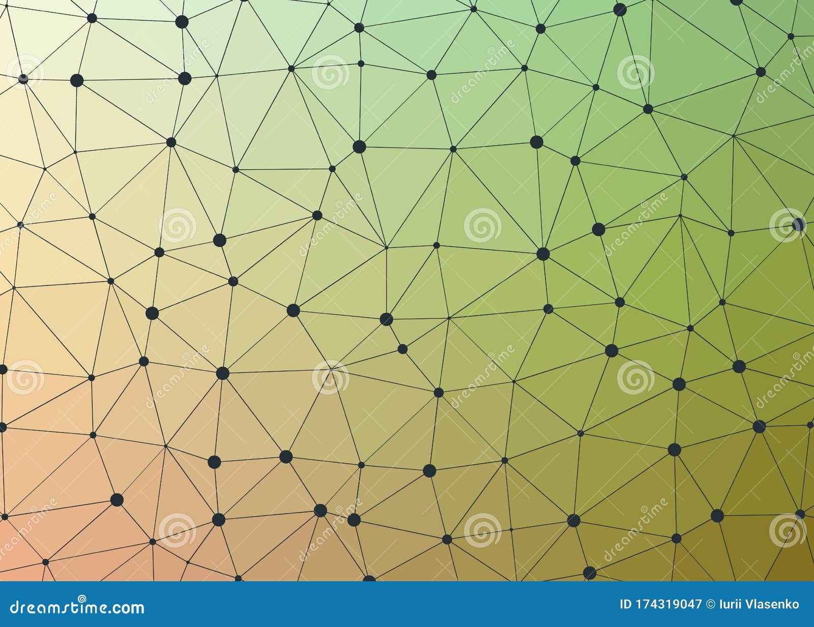 Abstract Low Polygon Gradient Generative Art Background Illustration ...