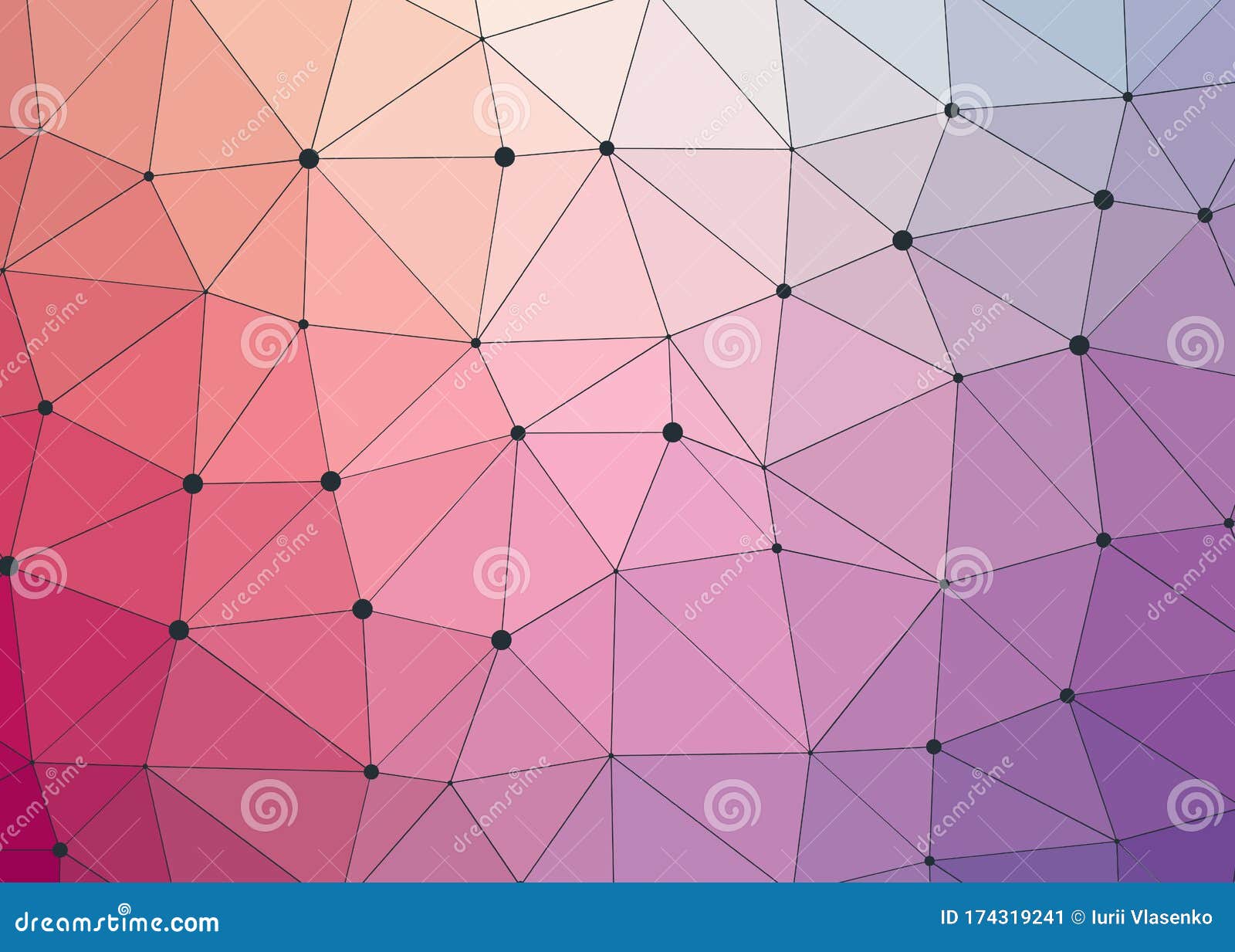 Abstract Low Polygon Gradient Generative Art Background Illustration ...