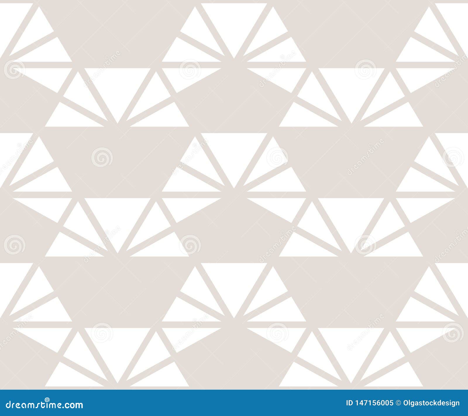 Vector Triangles Seamless Pattern. Beige and White Abstract Geometric ...