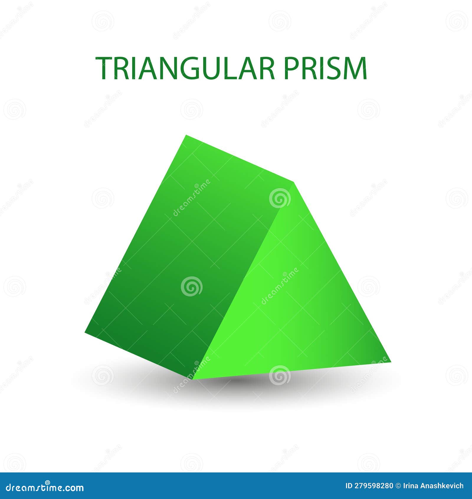 Vector Triangular Prism with Gradients and Shadow for Game, Icon ...