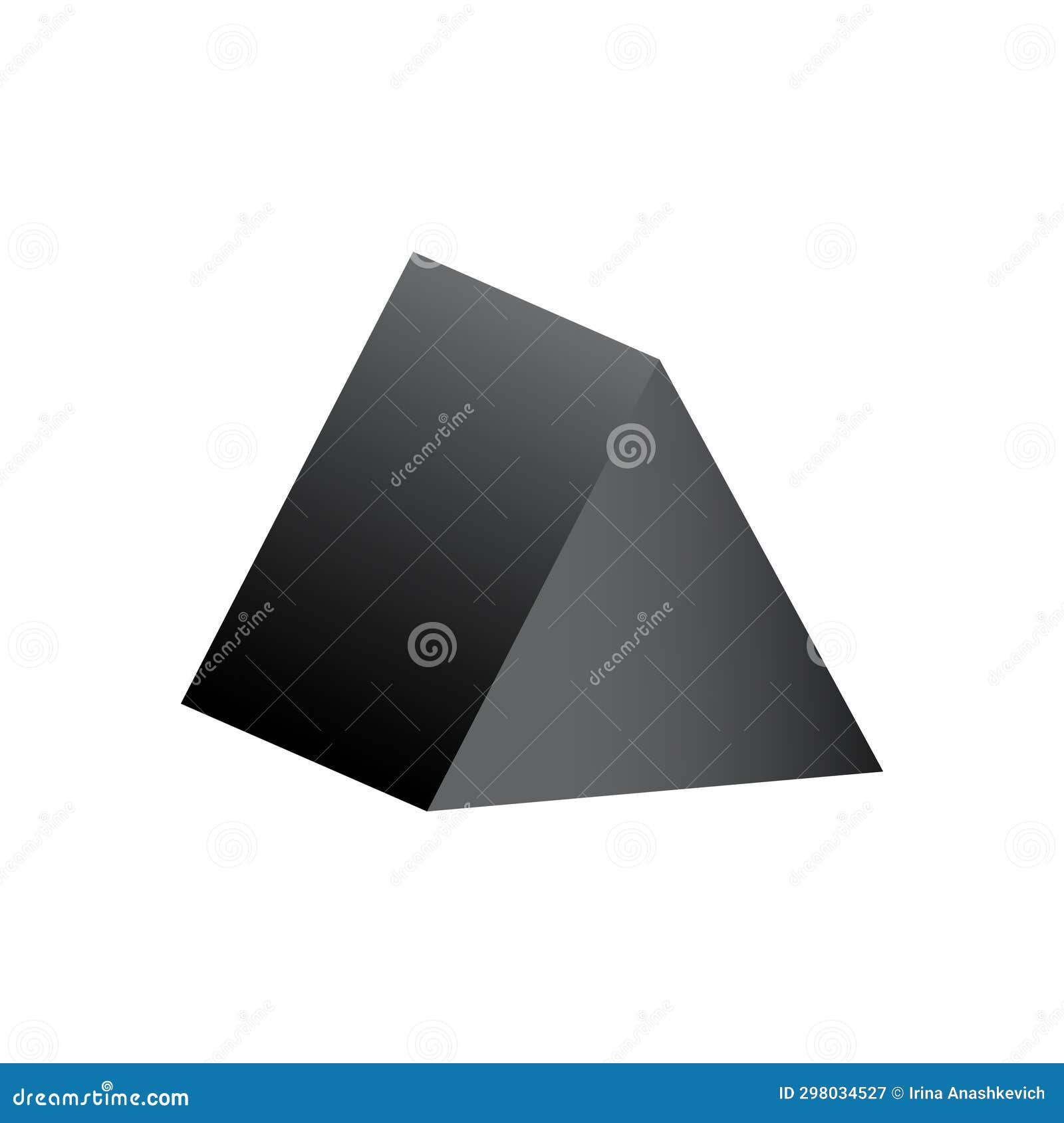 Vector Triangular Prism with Gradients and Shadow for Game, Icon ...