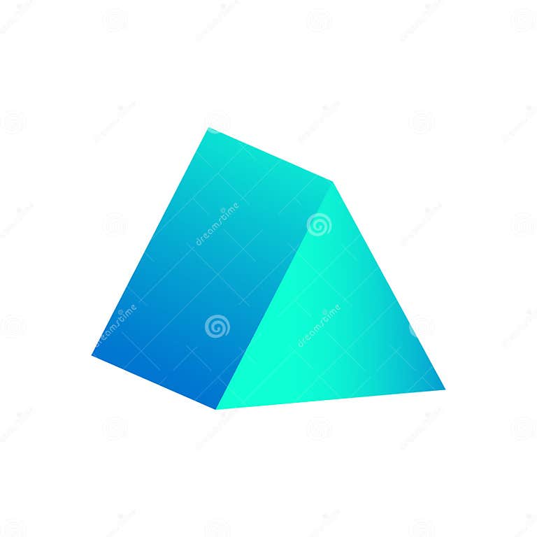 Vector Triangular Prism with Gradients and Shadow for Game, Icon ...