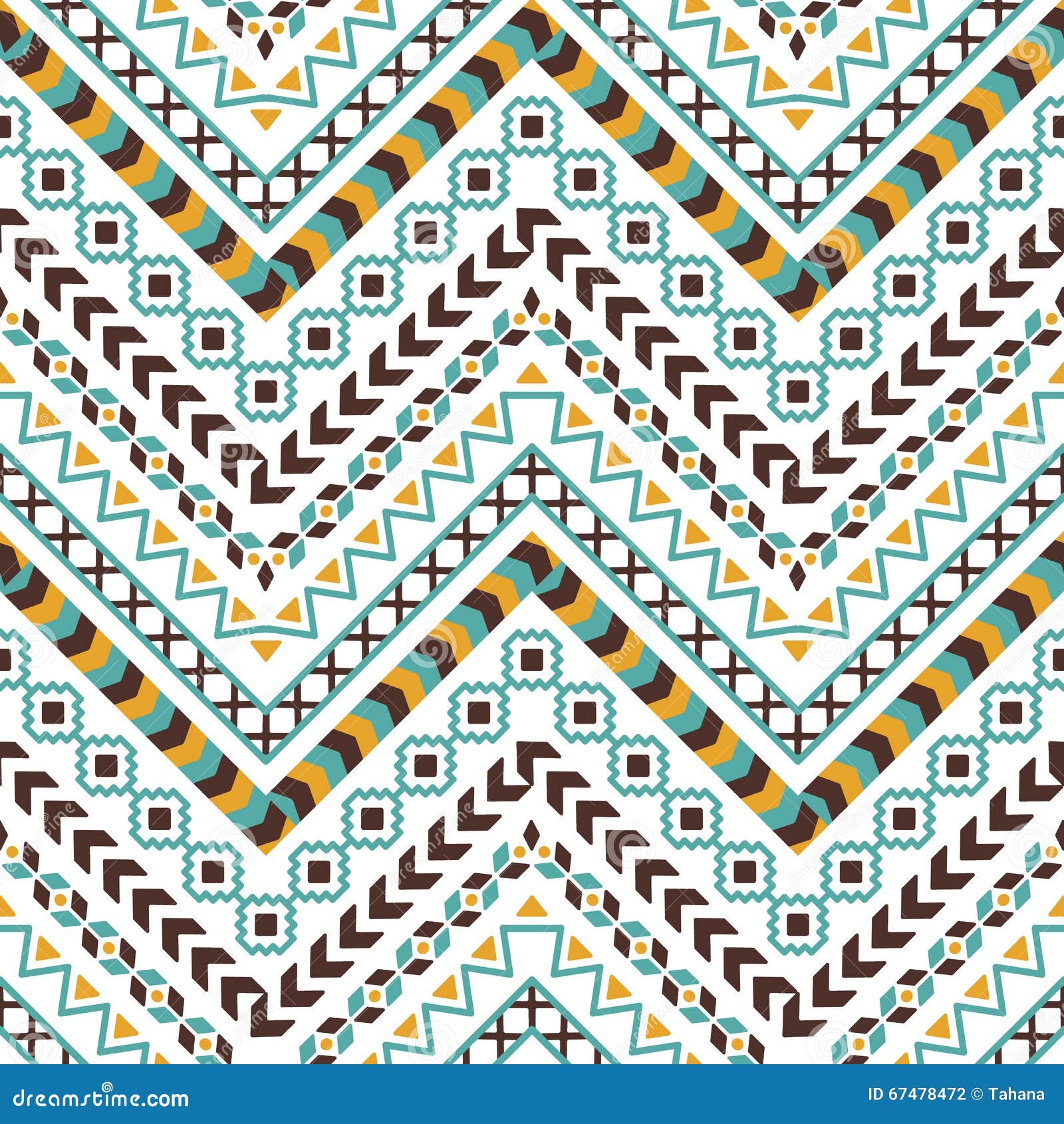 Vector Tribal Aztec Seamless Pattern Stock Vector - Illustration of ...