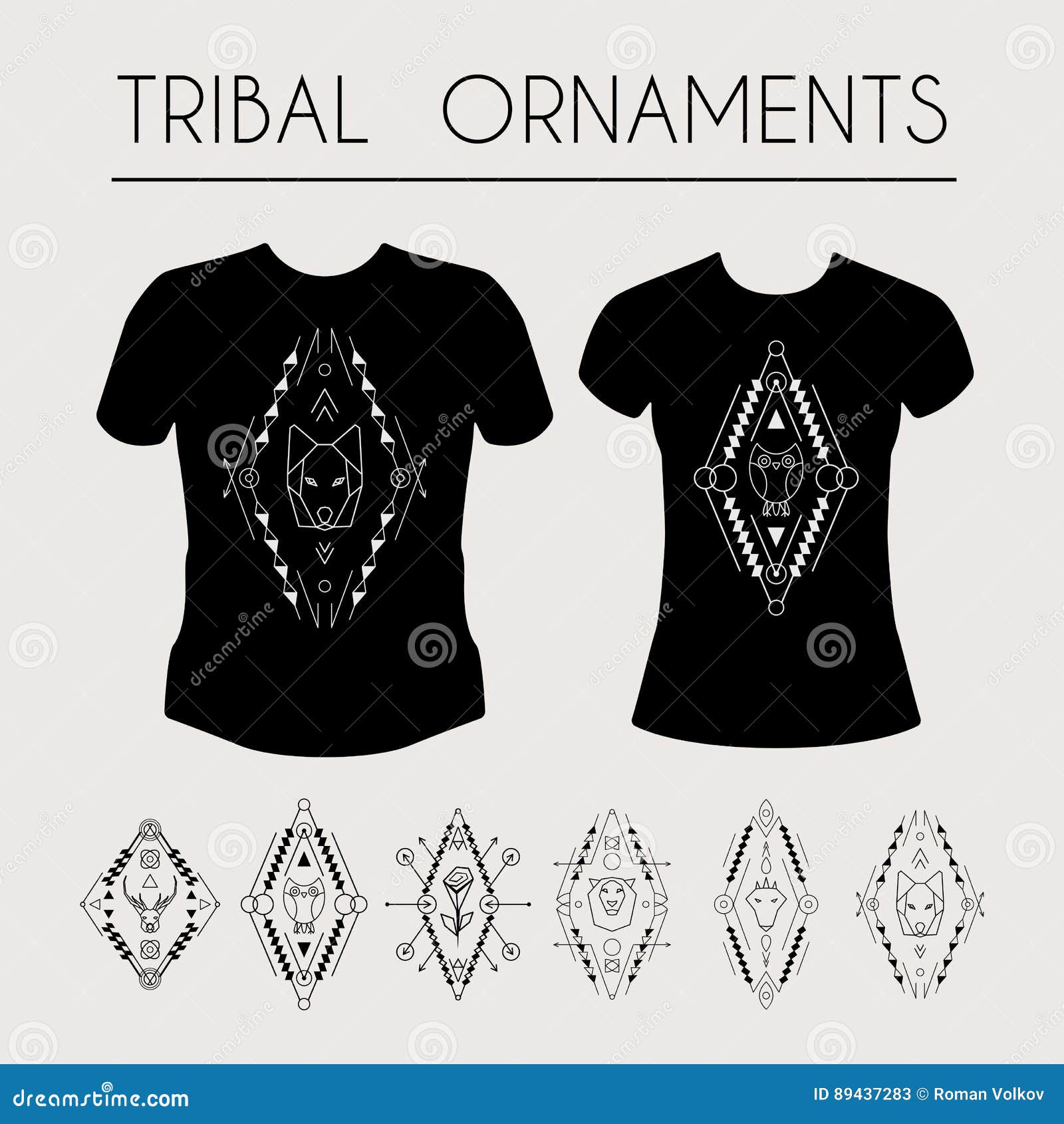 Vector Tribal Emblems stock vector. Illustration of ethnic - 89437283