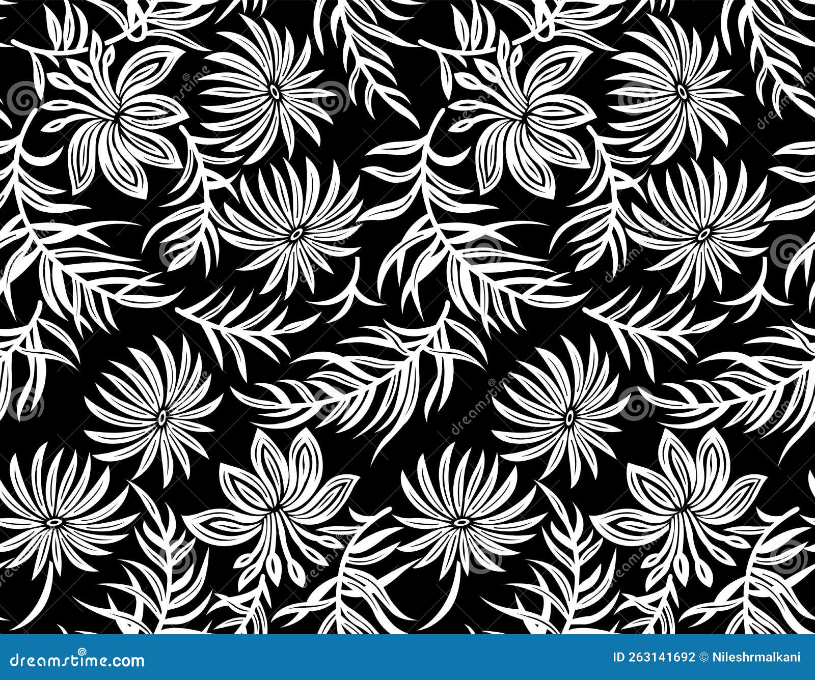 Vector Tribal Floral Pattern Design Stock Vector - Illustration of ...