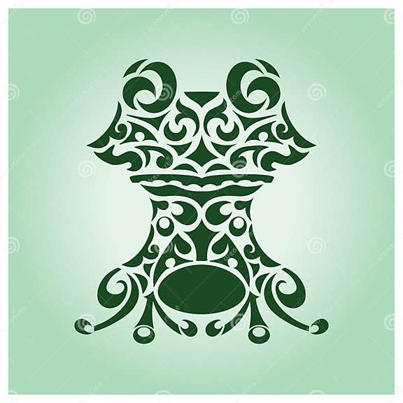 Vector tribal Frog stock vector. Illustration of drawn - 71783448