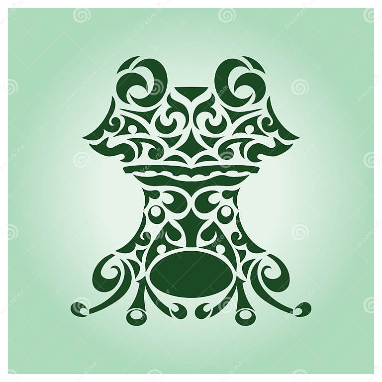 Vector tribal Frog stock vector. Illustration of drawn - 71783448